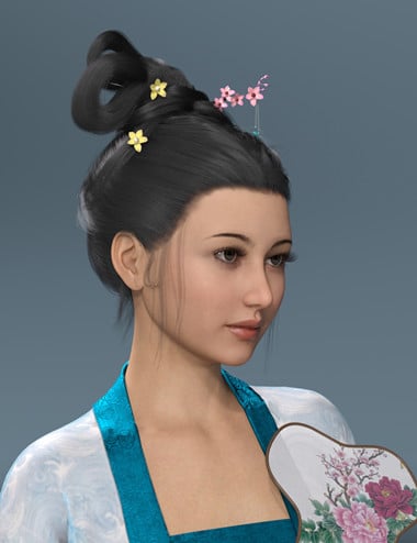 MK Cloud Bun Hair for Genesis 8 and 8.1 Females | Daz 3D