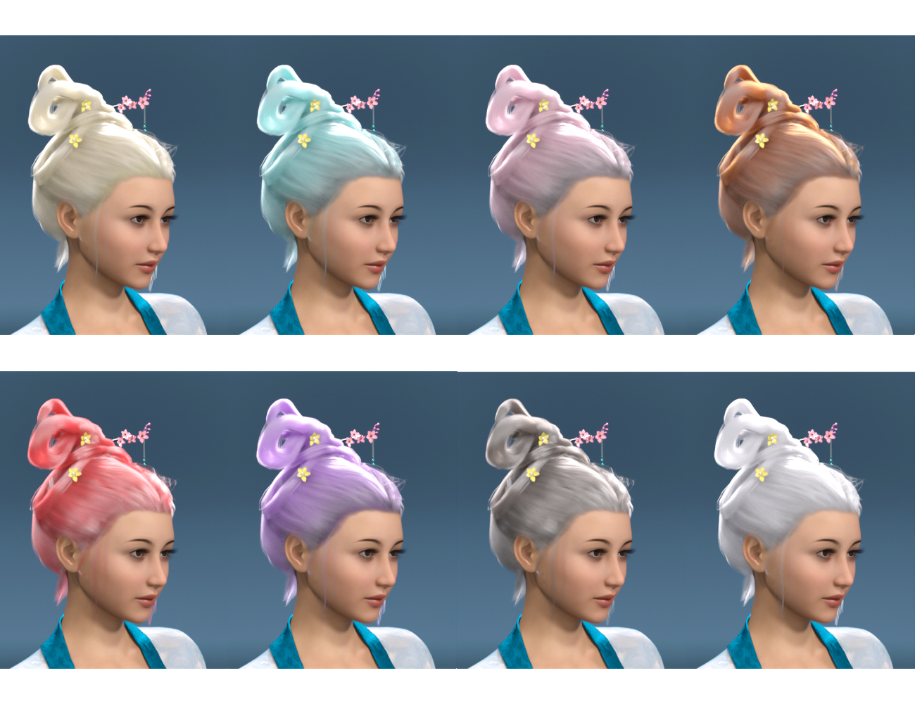 MK Cloud Bun Hair for Genesis 8 and 8.1 Females | Daz 3D