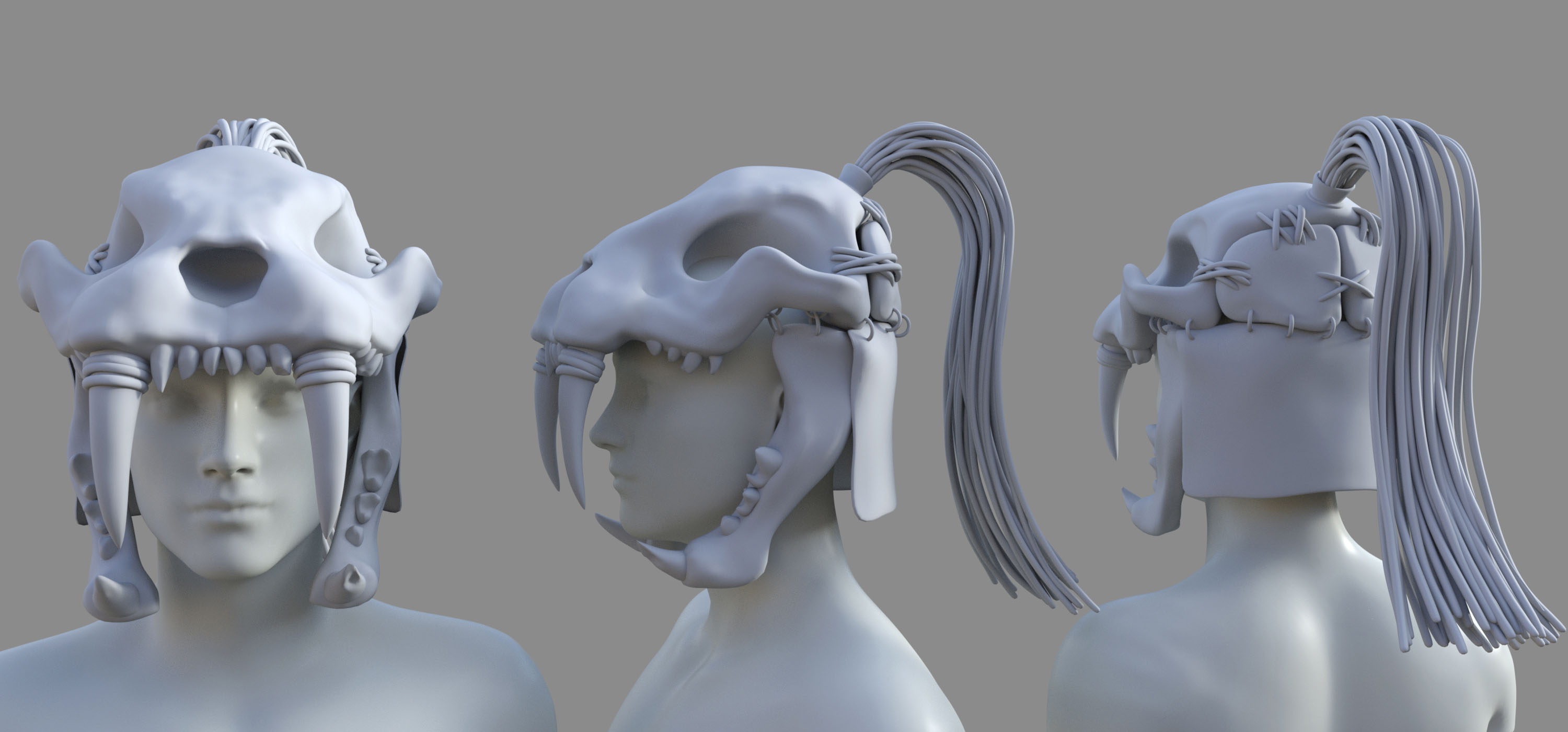 EF Bone Helmet for Genesis 3, 8, and 8.1 Male and Female | Daz 3D
