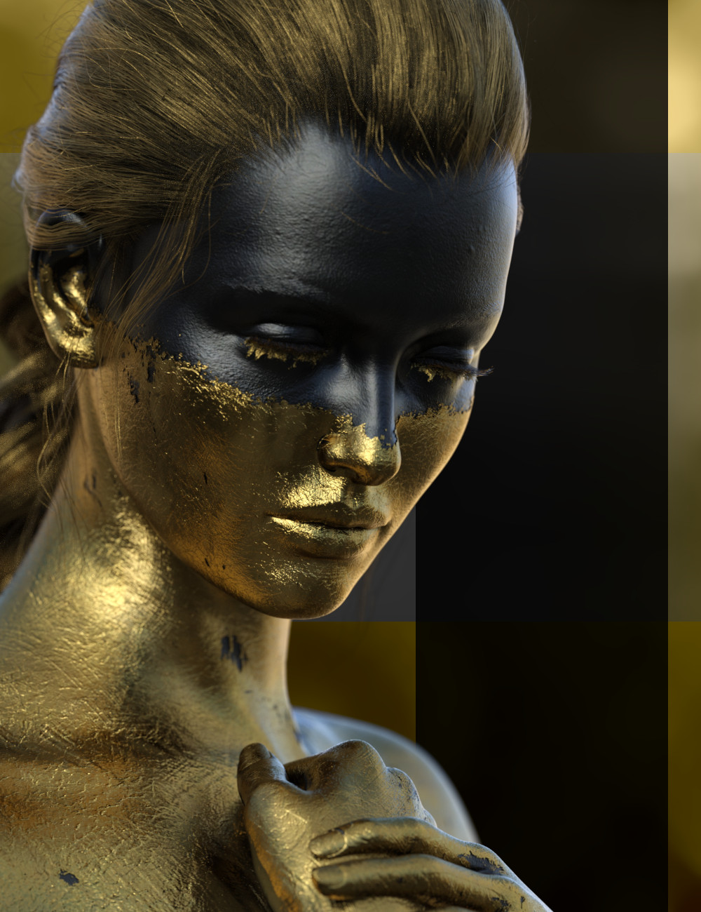 Full Body Gold Leaf Builder Genesis 8.1 Female | Daz 3D