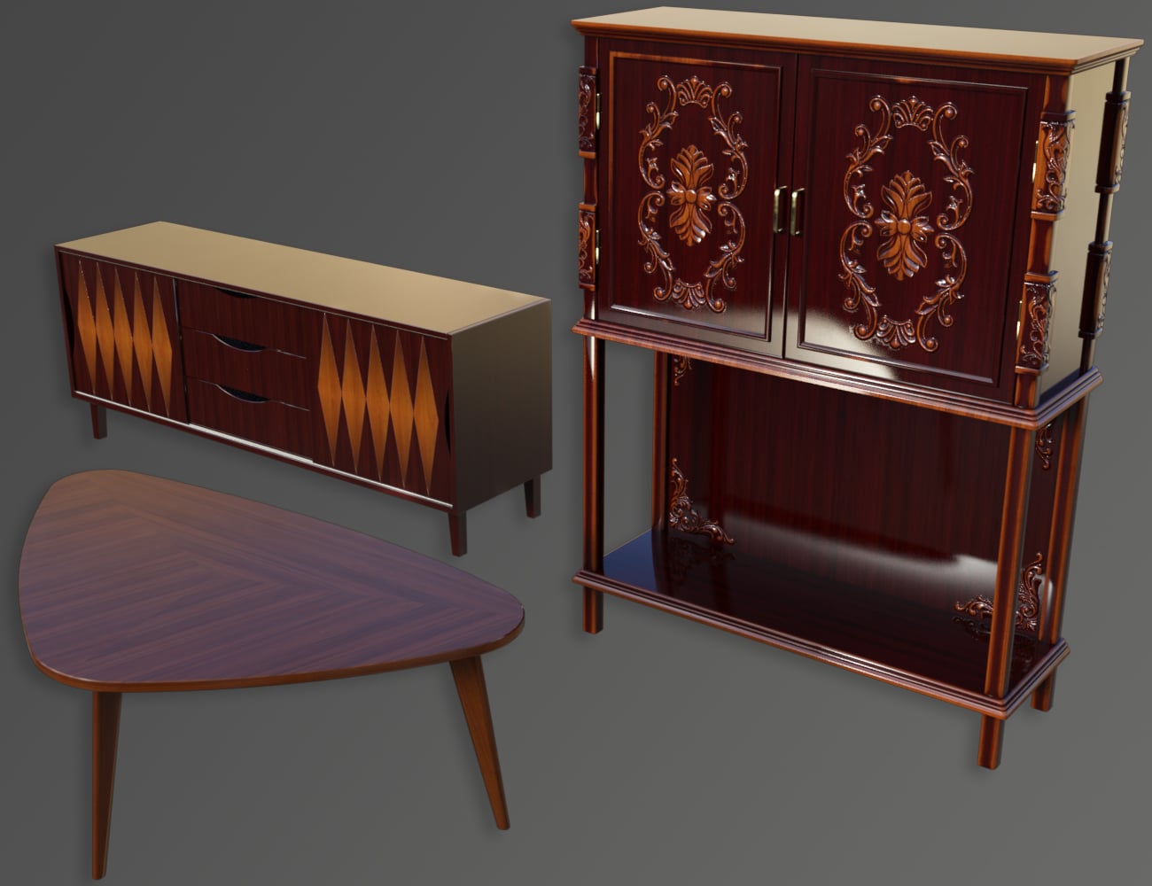 Retro Apartment Props 1 | Daz 3D