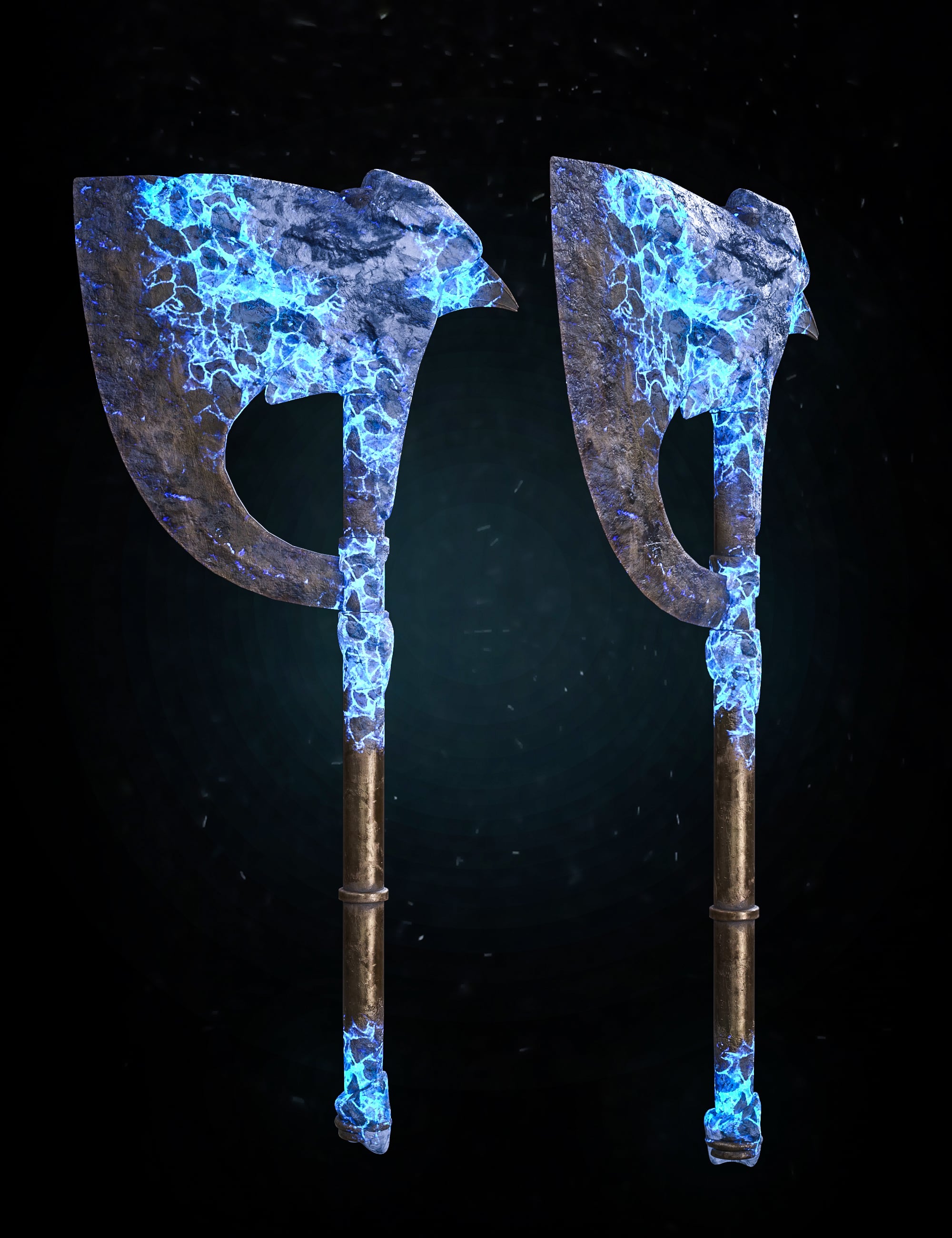 BW Frozen Ice Weapons Set for Genesis 8 and 8.1 | Daz 3D