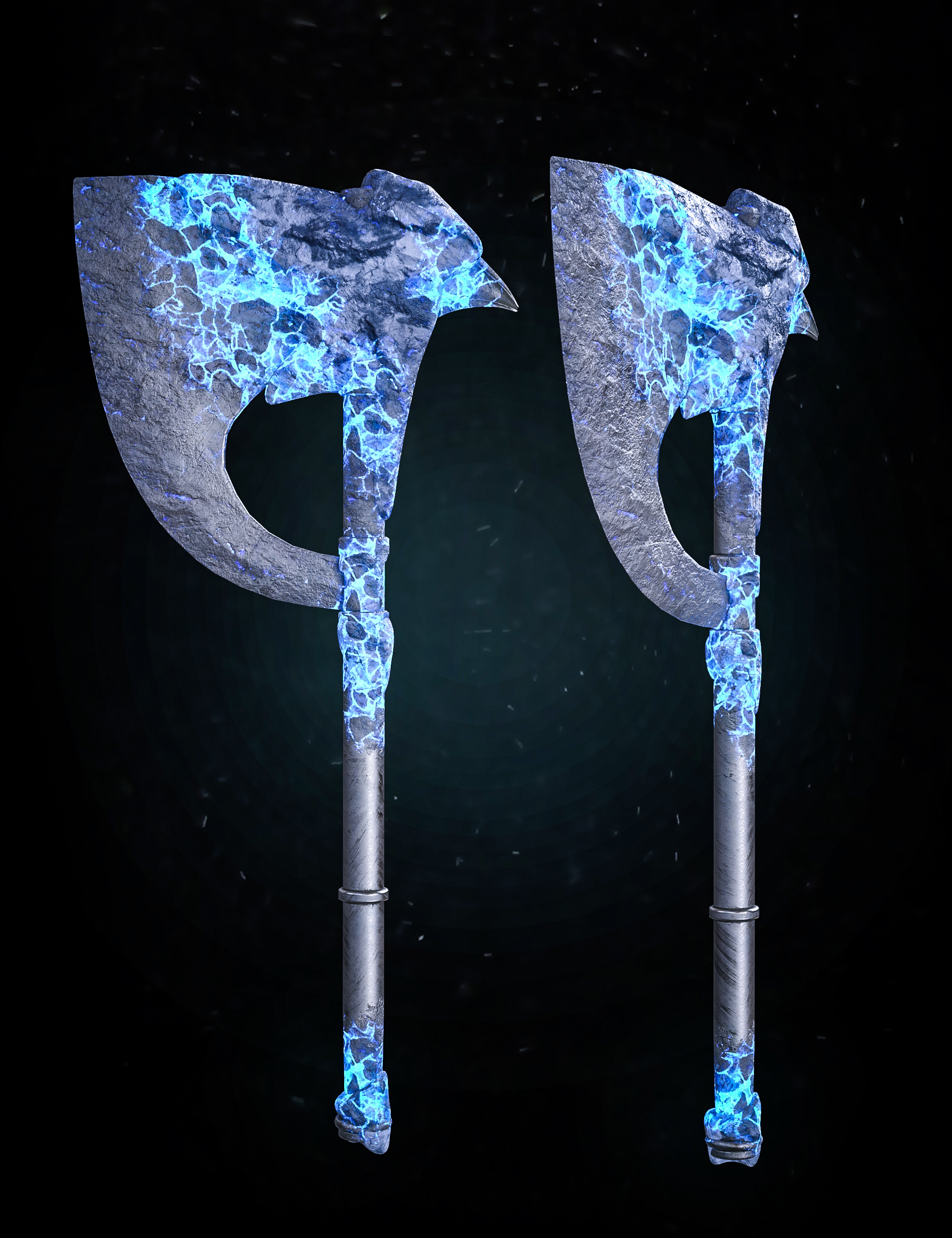BW Frozen Ice Weapons Set for Genesis 8 and 8.1 | Daz 3D
