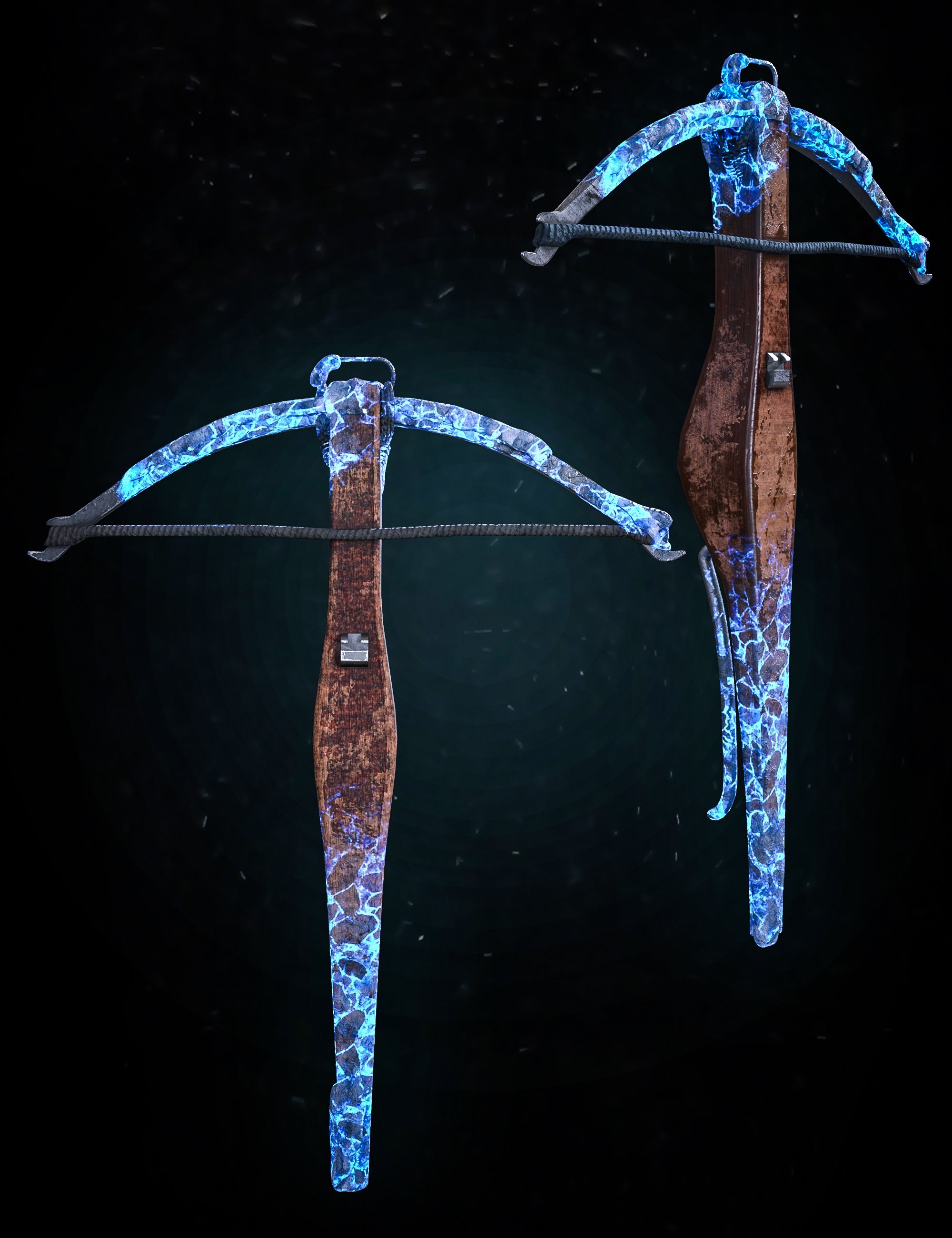 BW Frozen Ice Weapons Set for Genesis 8 and 8.1 | Daz 3D