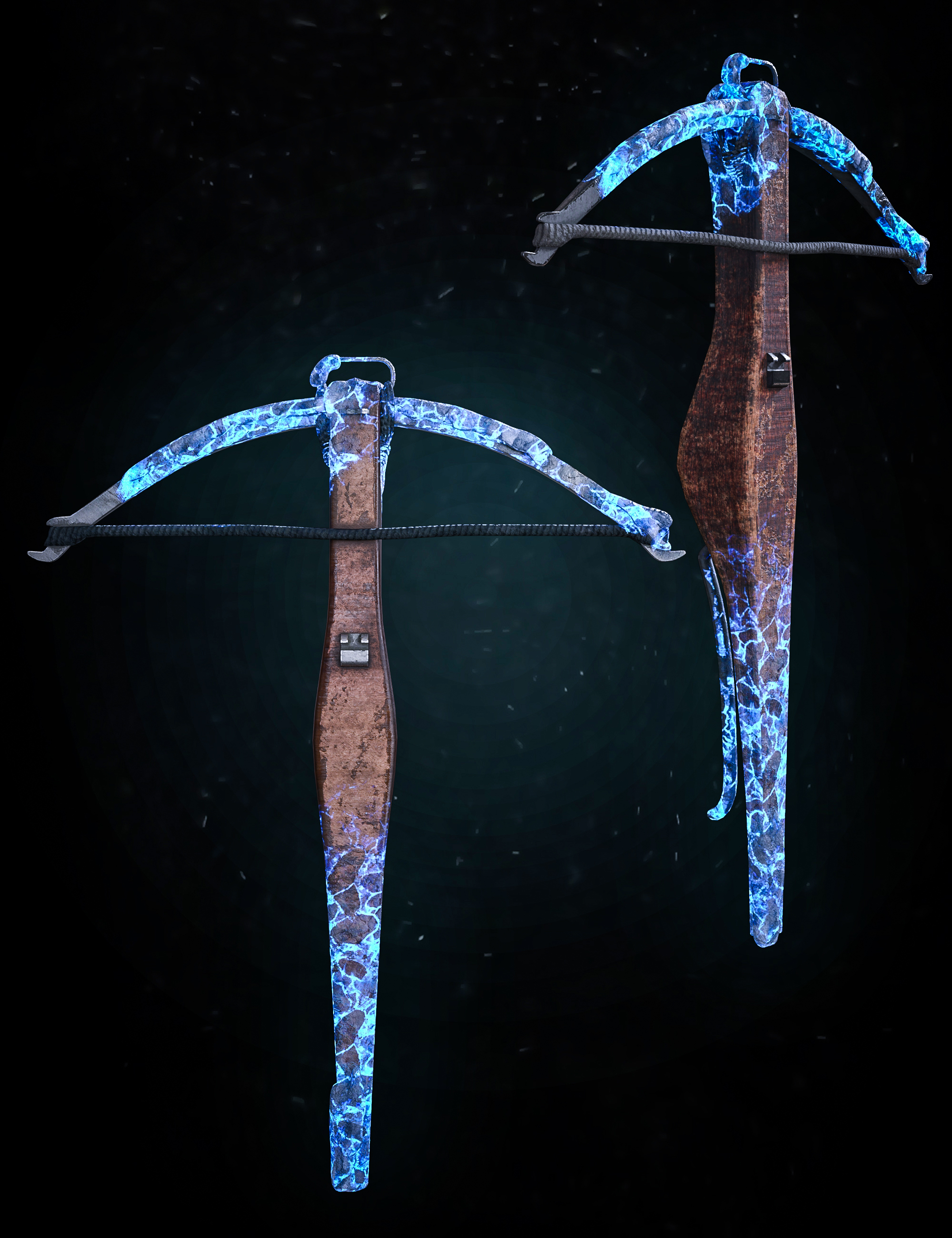 BW Frozen Ice Weapons Set for Genesis 8 and 8.1 | Daz 3D