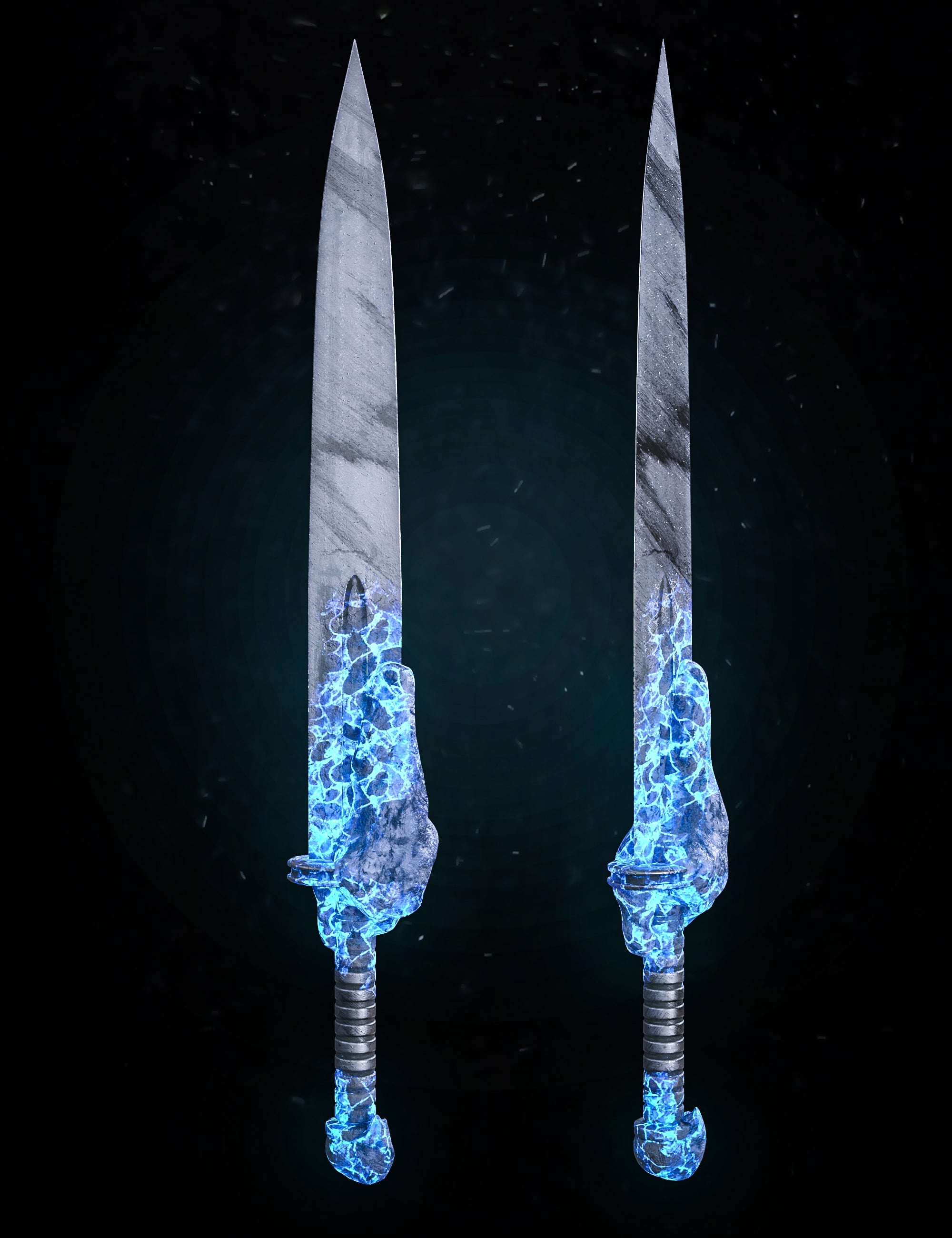 BW Frozen Ice Weapons Set for Genesis 8 and 8.1 | Daz 3D