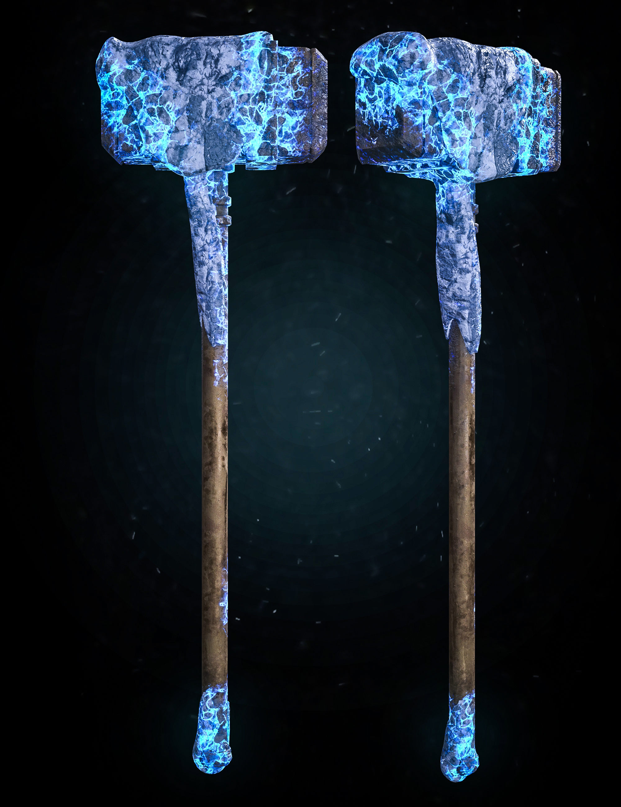 BW Frozen Ice Weapons Set for Genesis 8 and 8.1 | Daz 3D