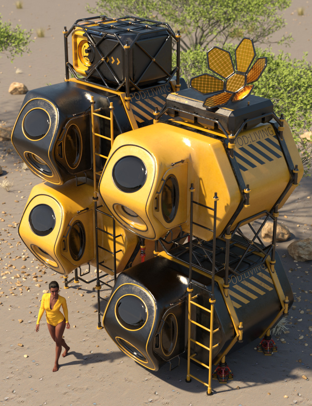 POD Living Construction Kit | Daz 3D