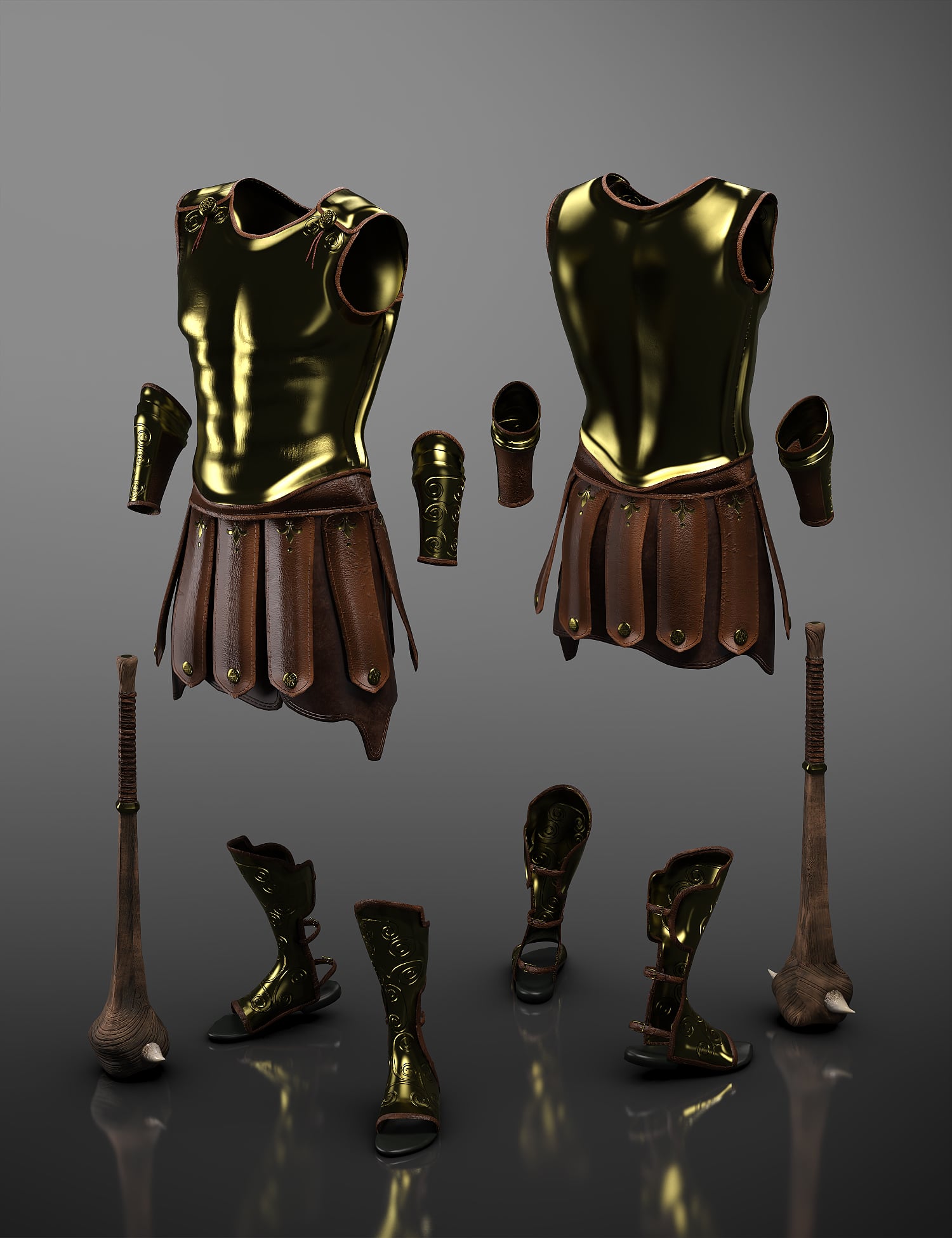 Demigod Outfit for Genesis 8 and 8.1 Male | Daz 3D