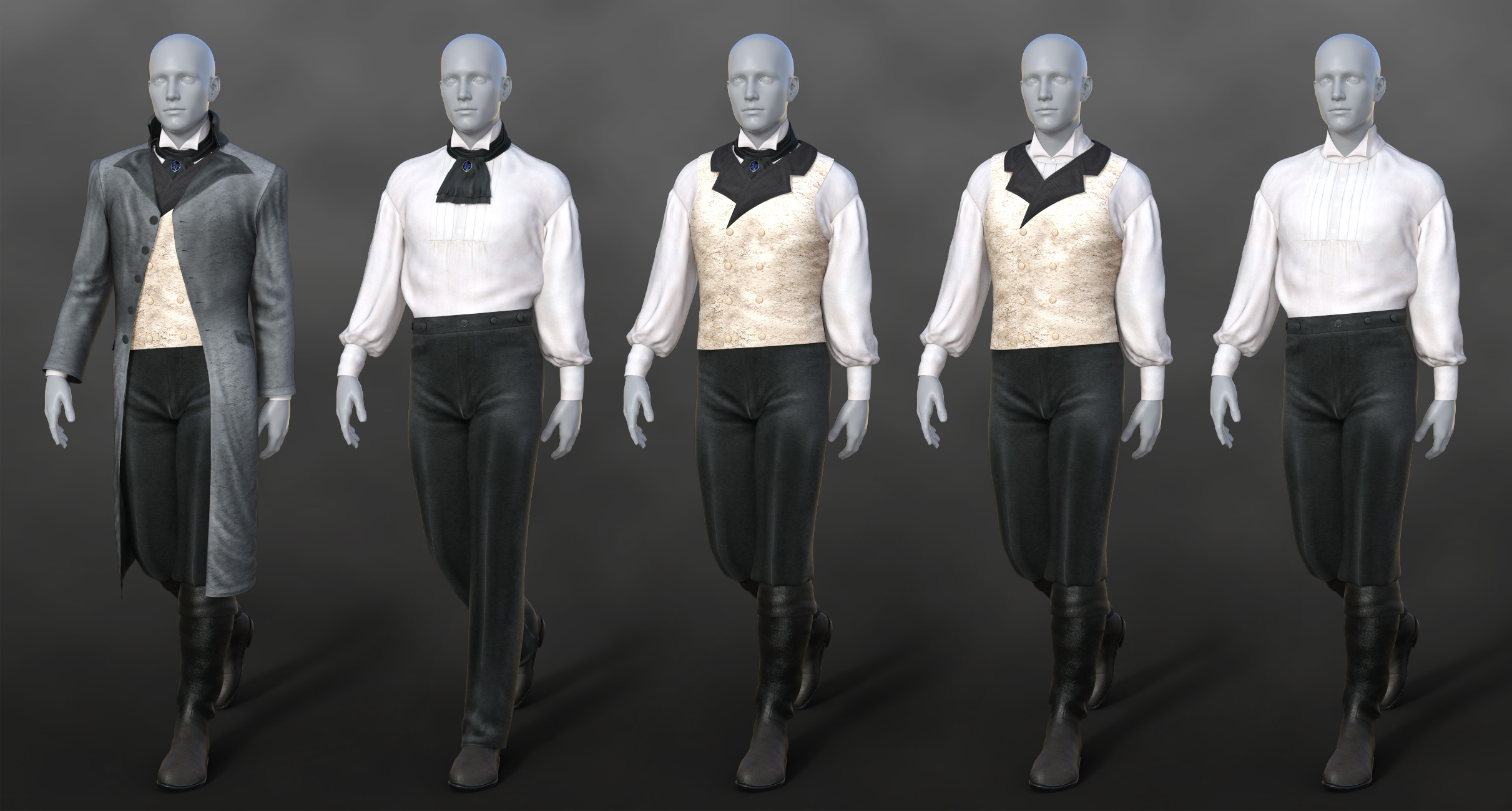 dForce Romantic Gentleman Outfit for Genesis 8 and 8.1 Males | Daz 3D