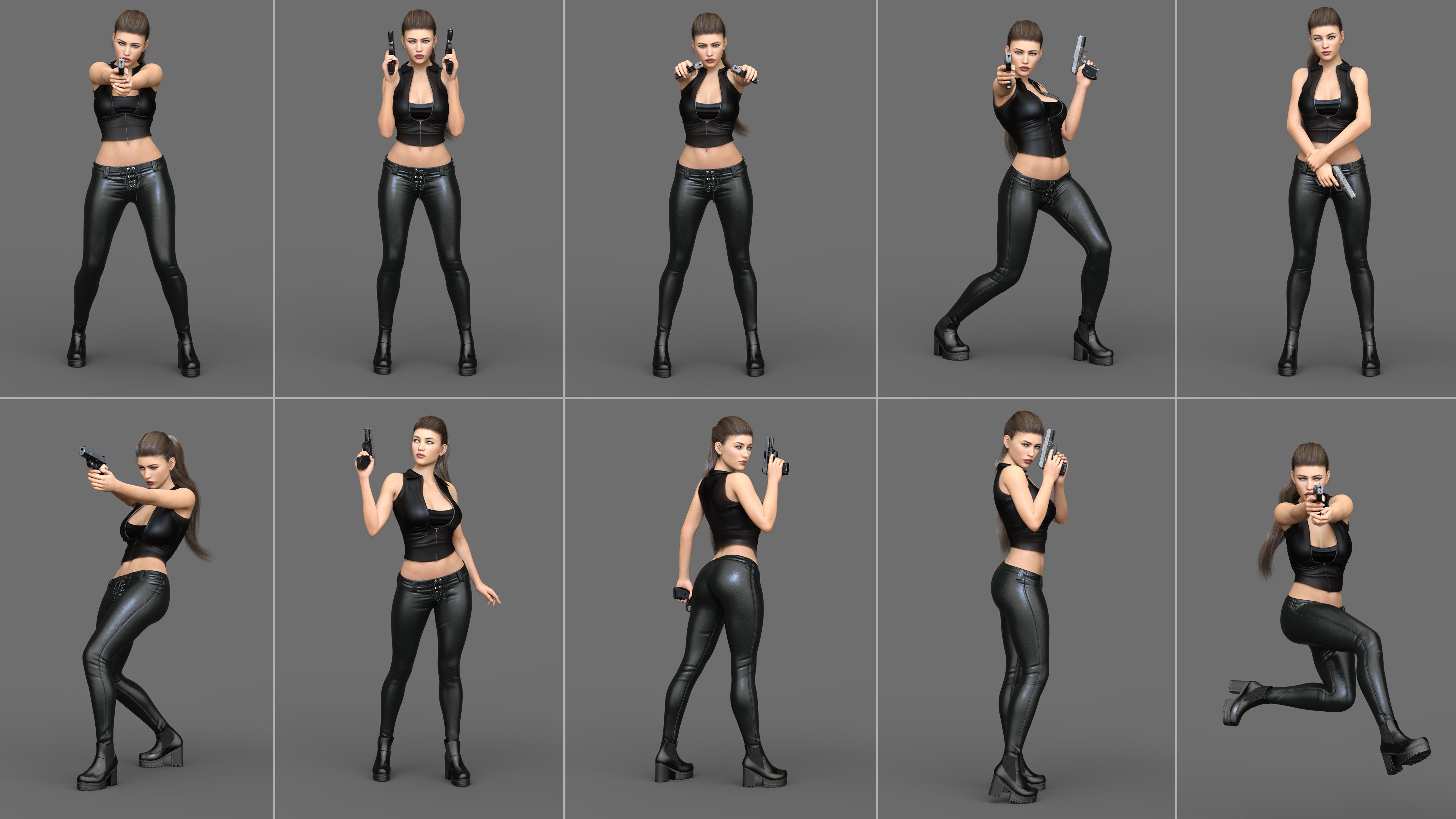 Z Ultimate Handgun Prop and Pose Mega Set for Genesis 8 and 8.1 | Daz 3D