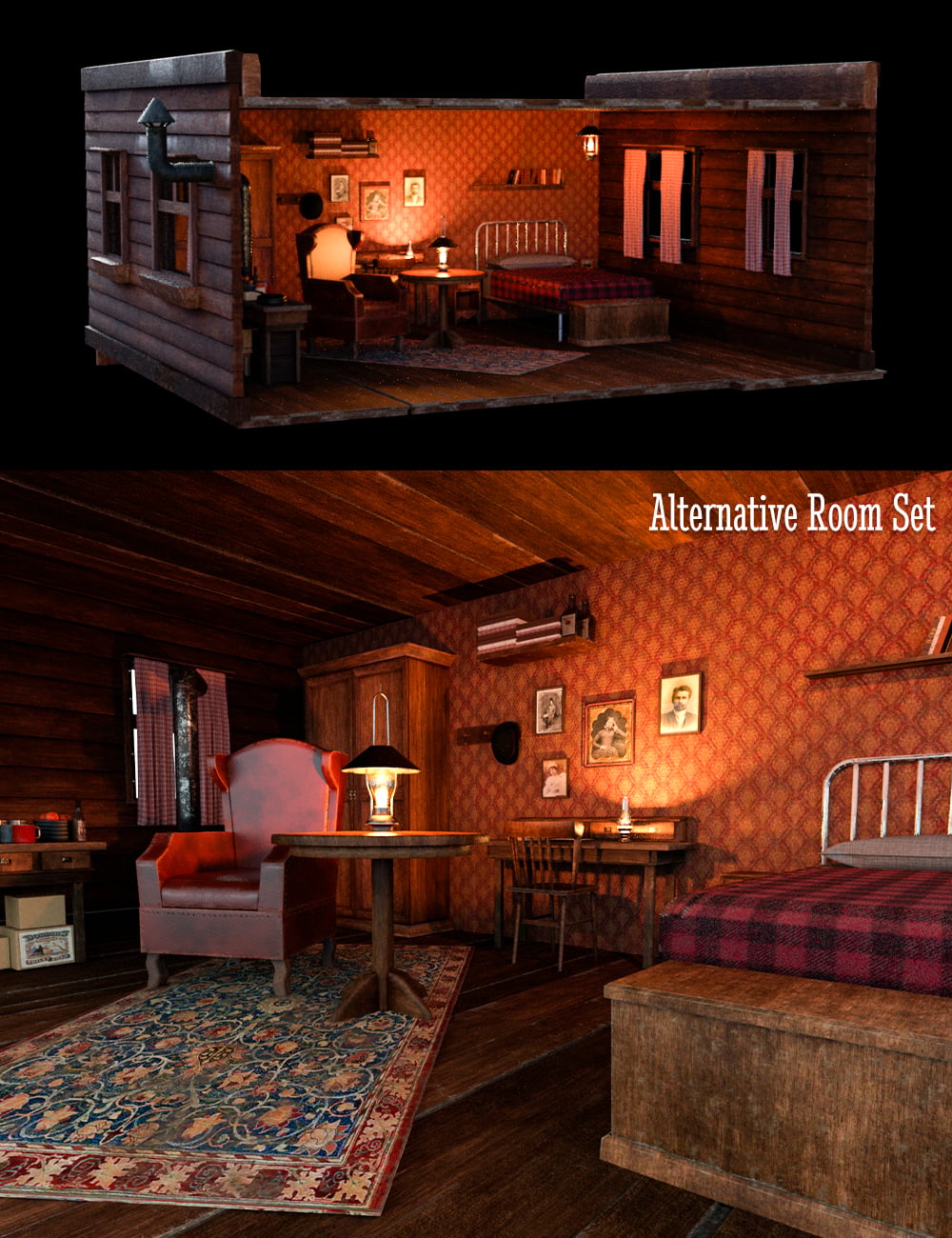 M3D Western General Store Room Interior | Daz 3D
