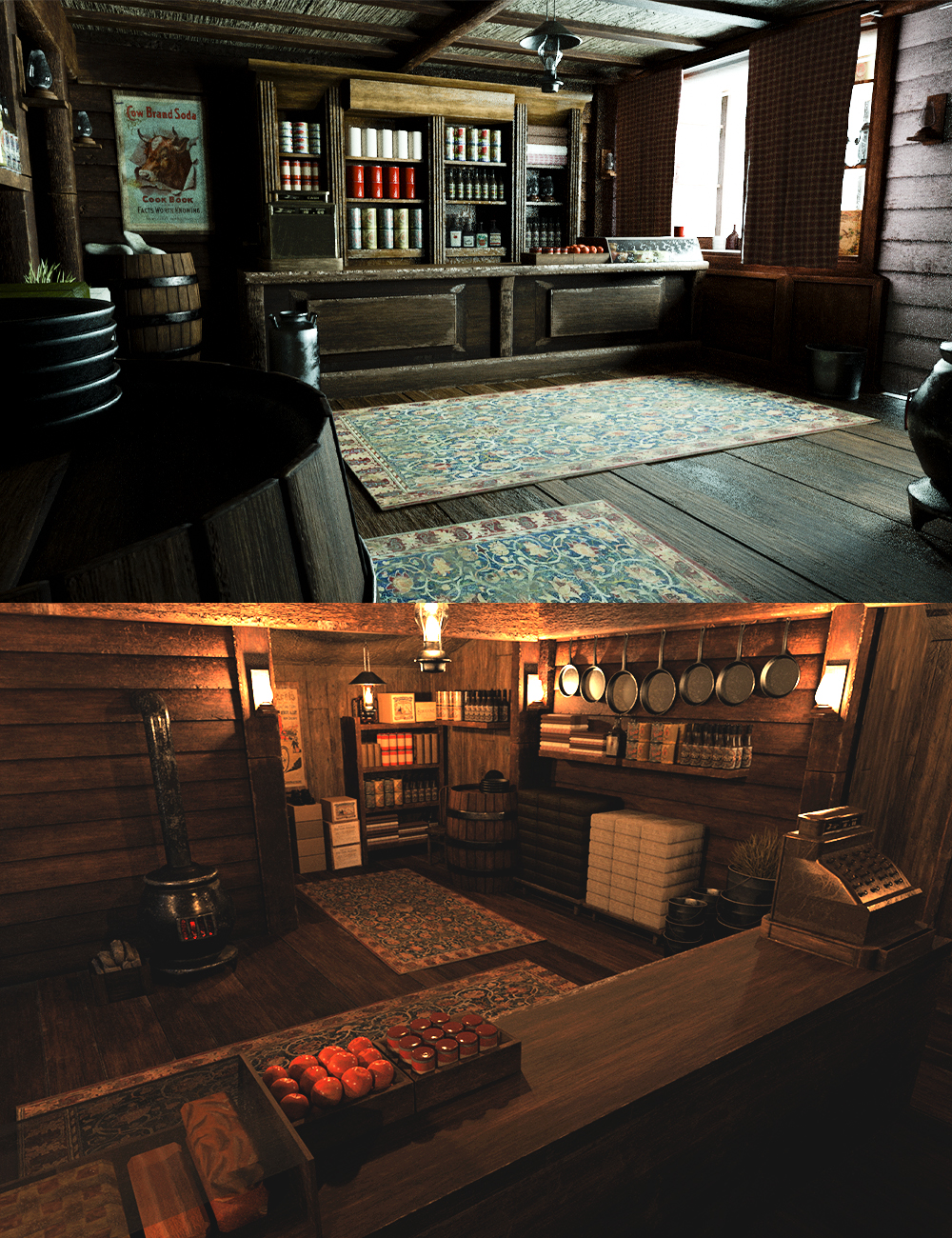 M3D Western General Store Building Bundle | Daz 3D