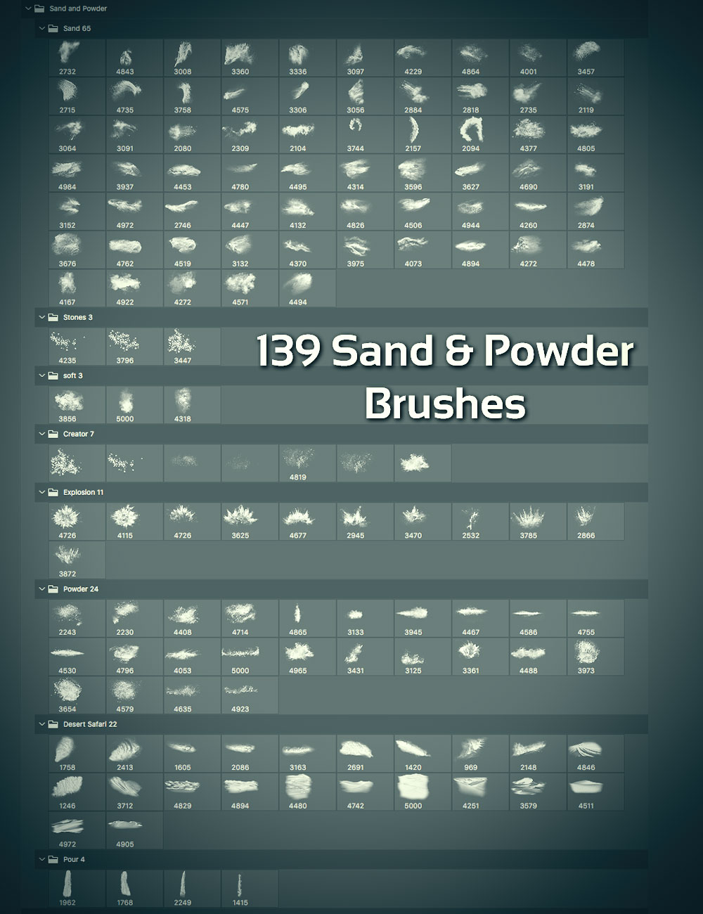 GNBD Sand and Powder Creator Brushes and Mockups | Daz 3D