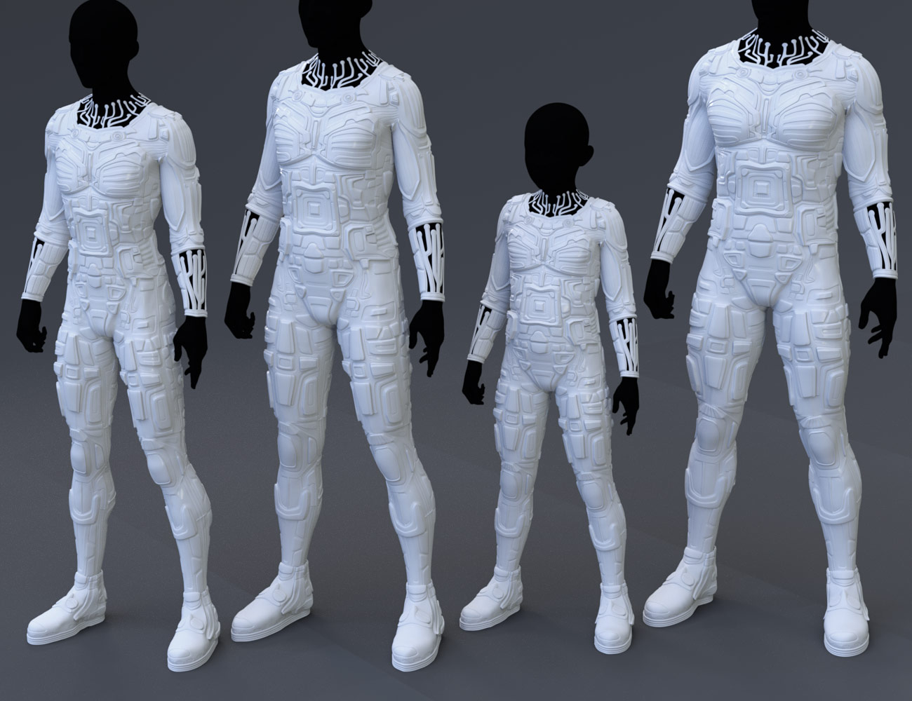 Cyber Guardian Outfit for Genesis 8.1 Males | Daz 3D