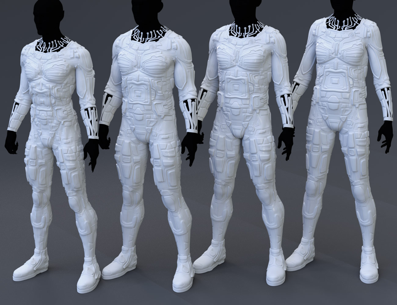 Cyber Guardian Outfit for Genesis 8.1 Males | Daz 3D