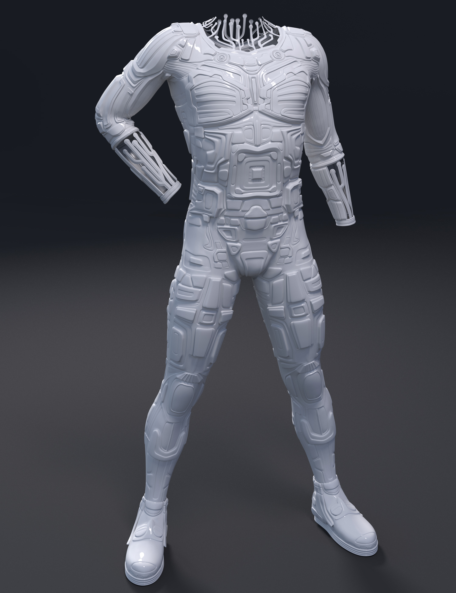 Cyber Guardian Outfit for Genesis 8.1 Males | Daz 3D
