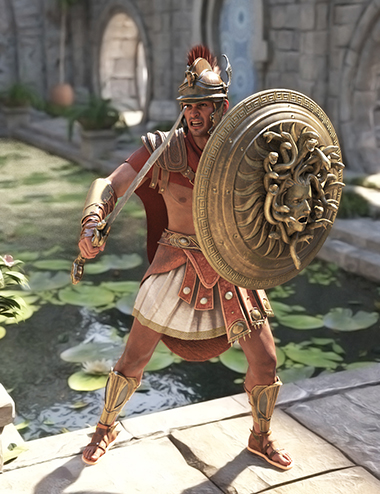dForce CH Greek Mythological Armor for Genesis 8 and 8.1 Males | Daz 3D