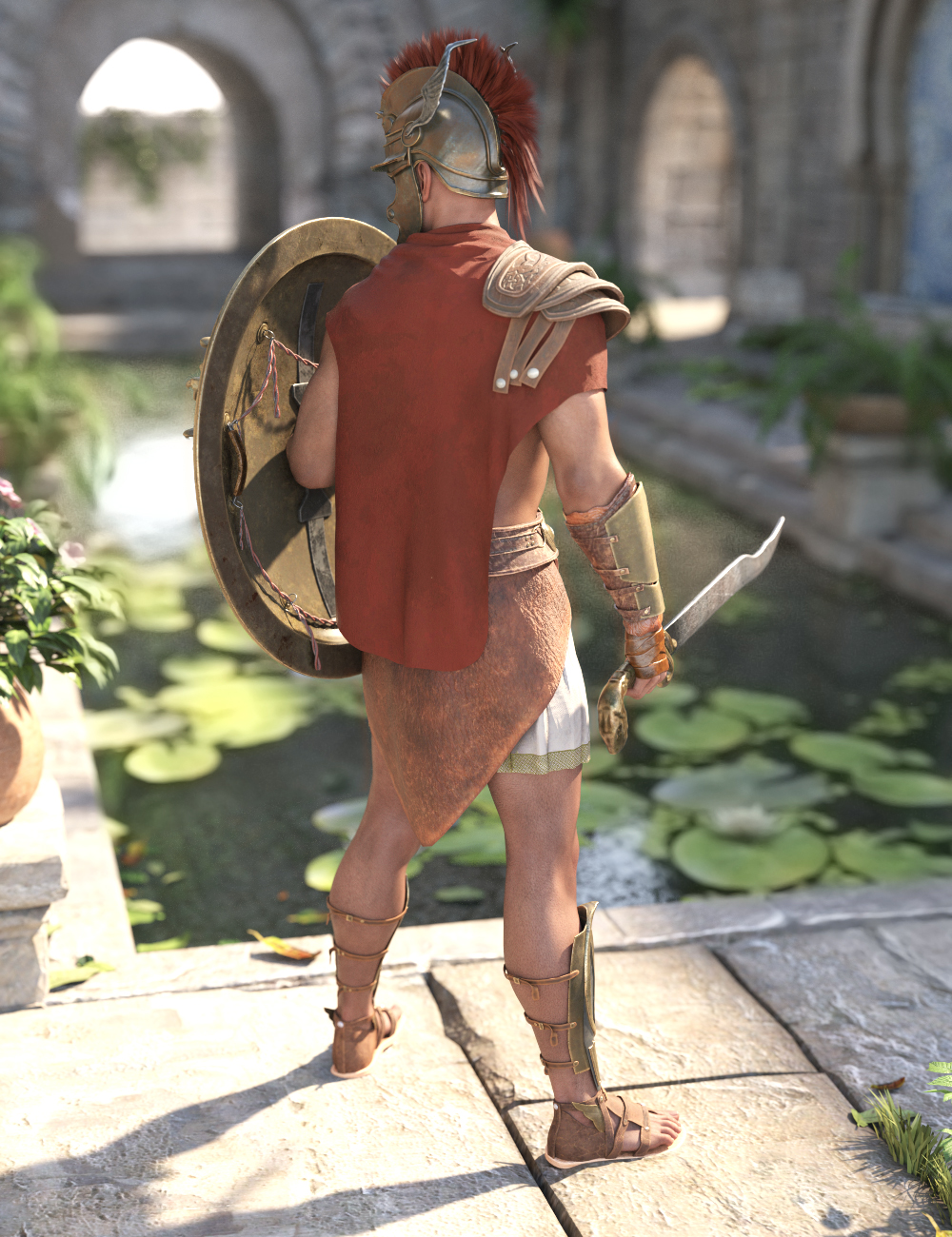 dForce CH Greek Mythological Armor for Genesis 8 and 8.1 Males | Daz 3D