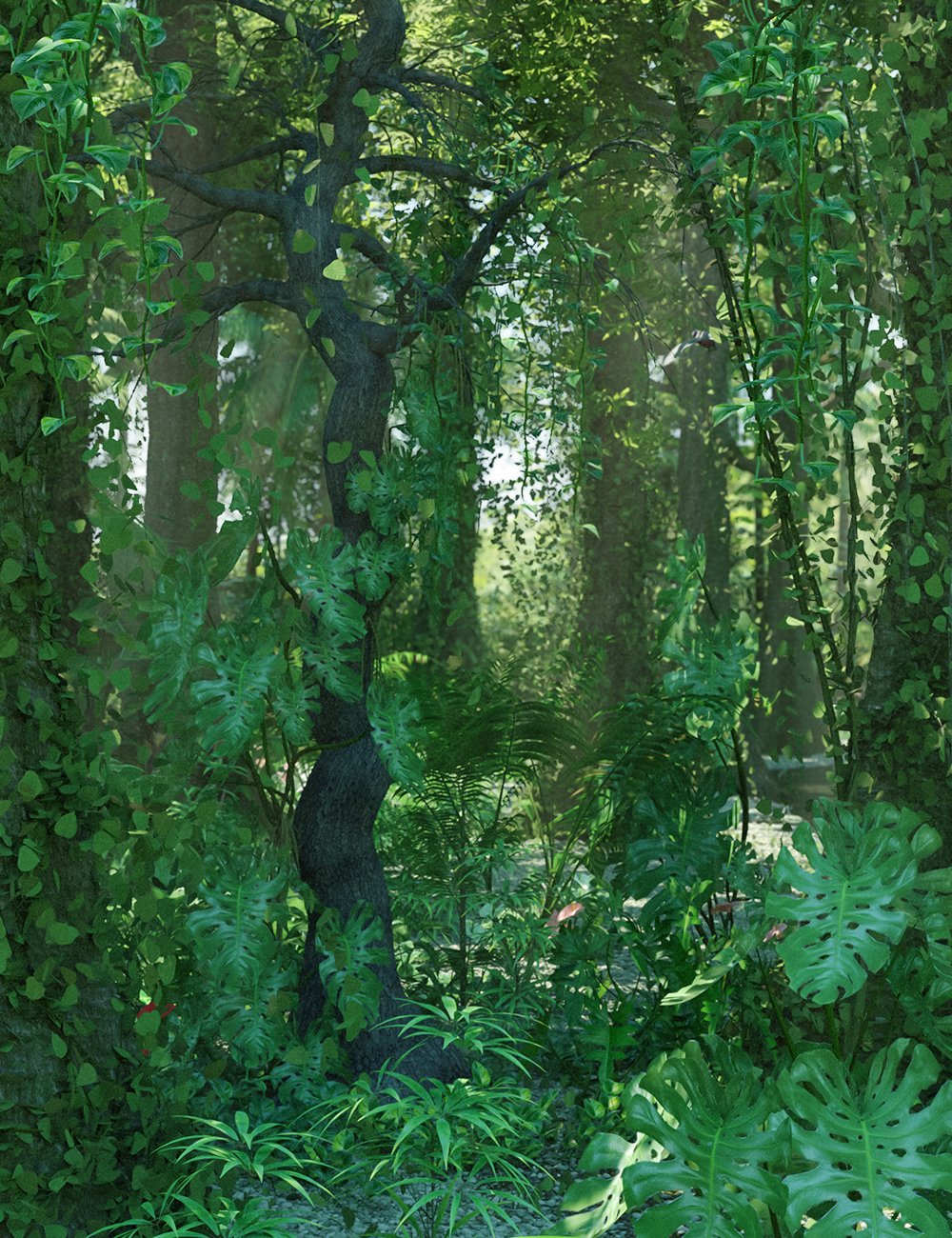 Tropical Plants Vol 3 - Rainforest Trees and Vines | Daz 3D
