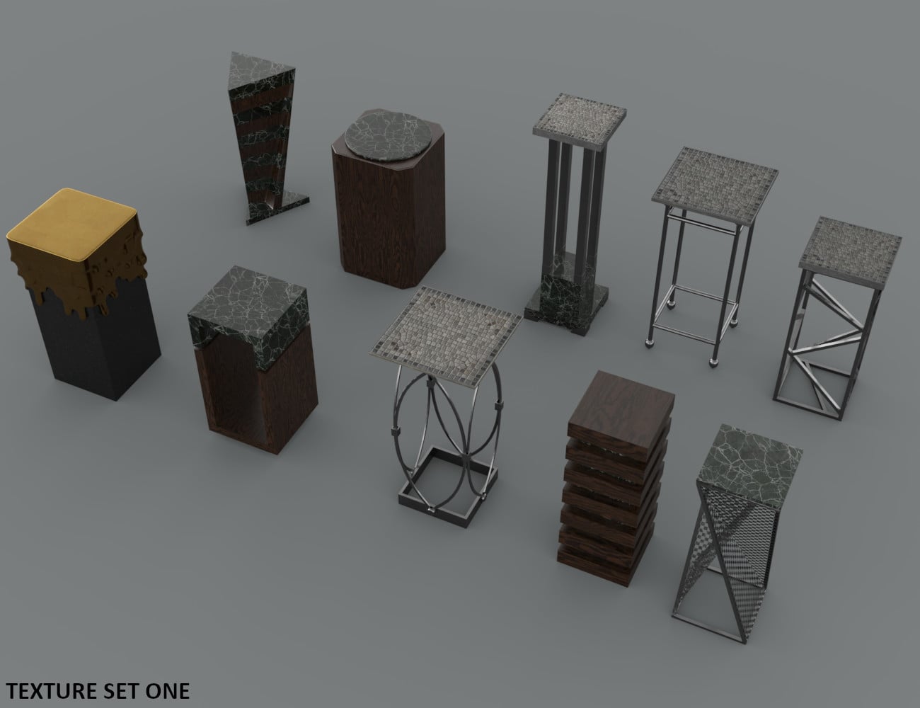 Contemporary Plinths | Daz 3D