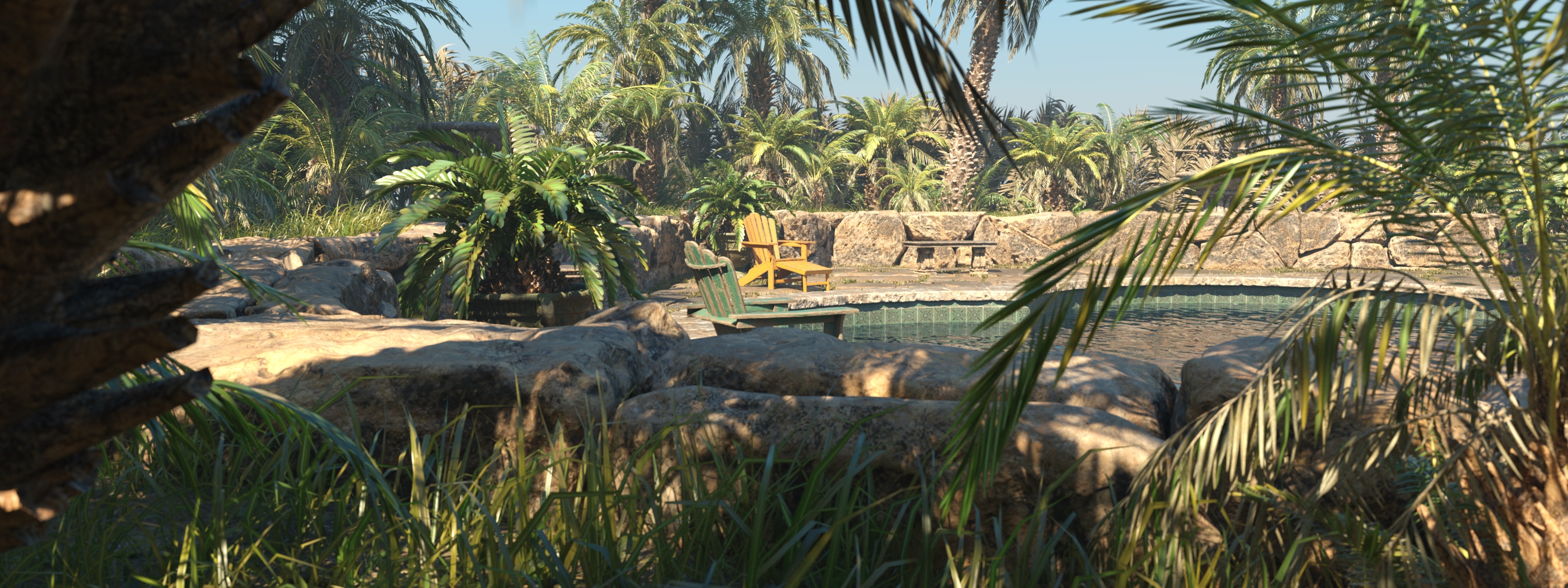 Natural Stone Poolside and Scenes | Daz 3D