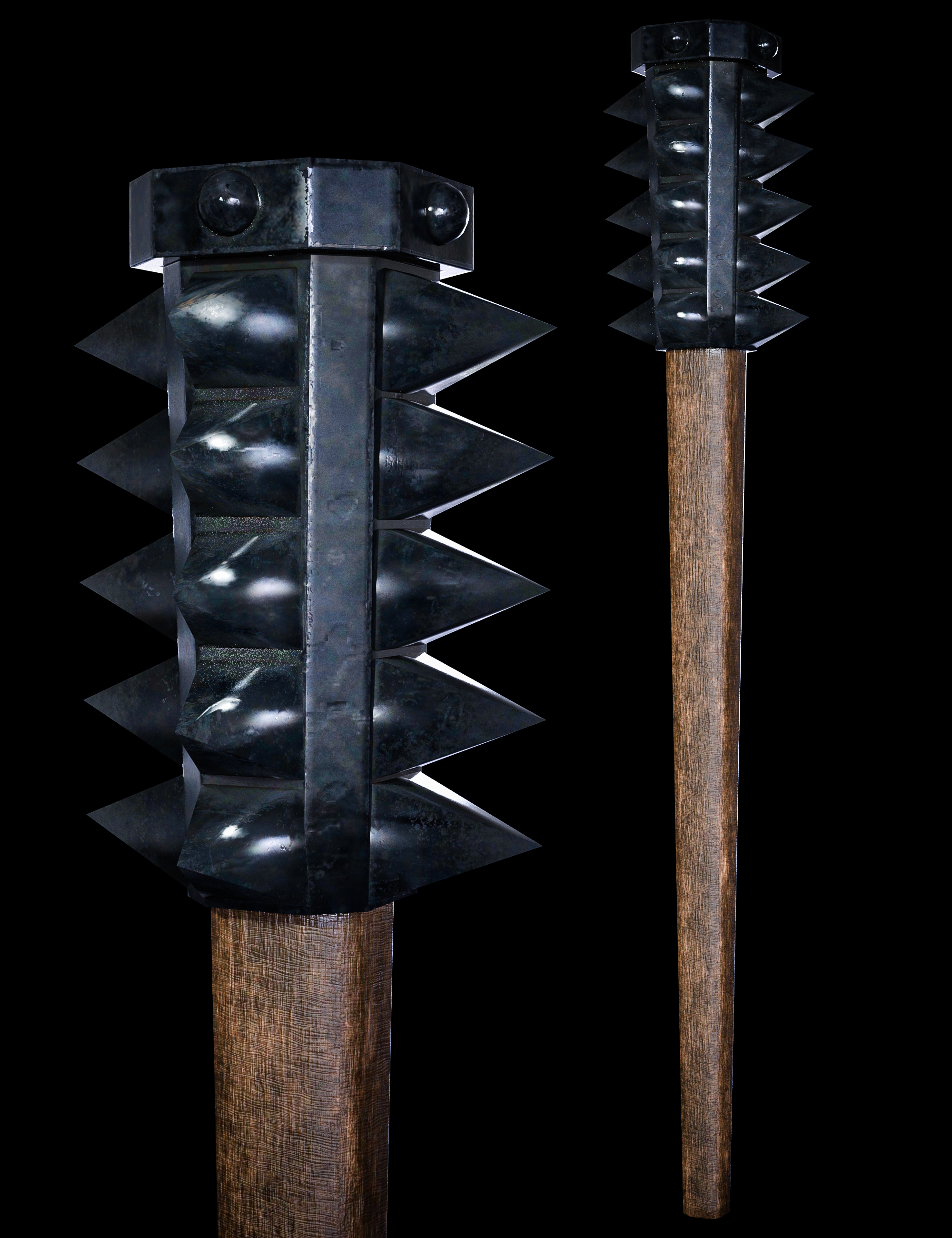 BW Wooden Mace Set 01 for Genesis 8 and 8.1 | Daz 3D
