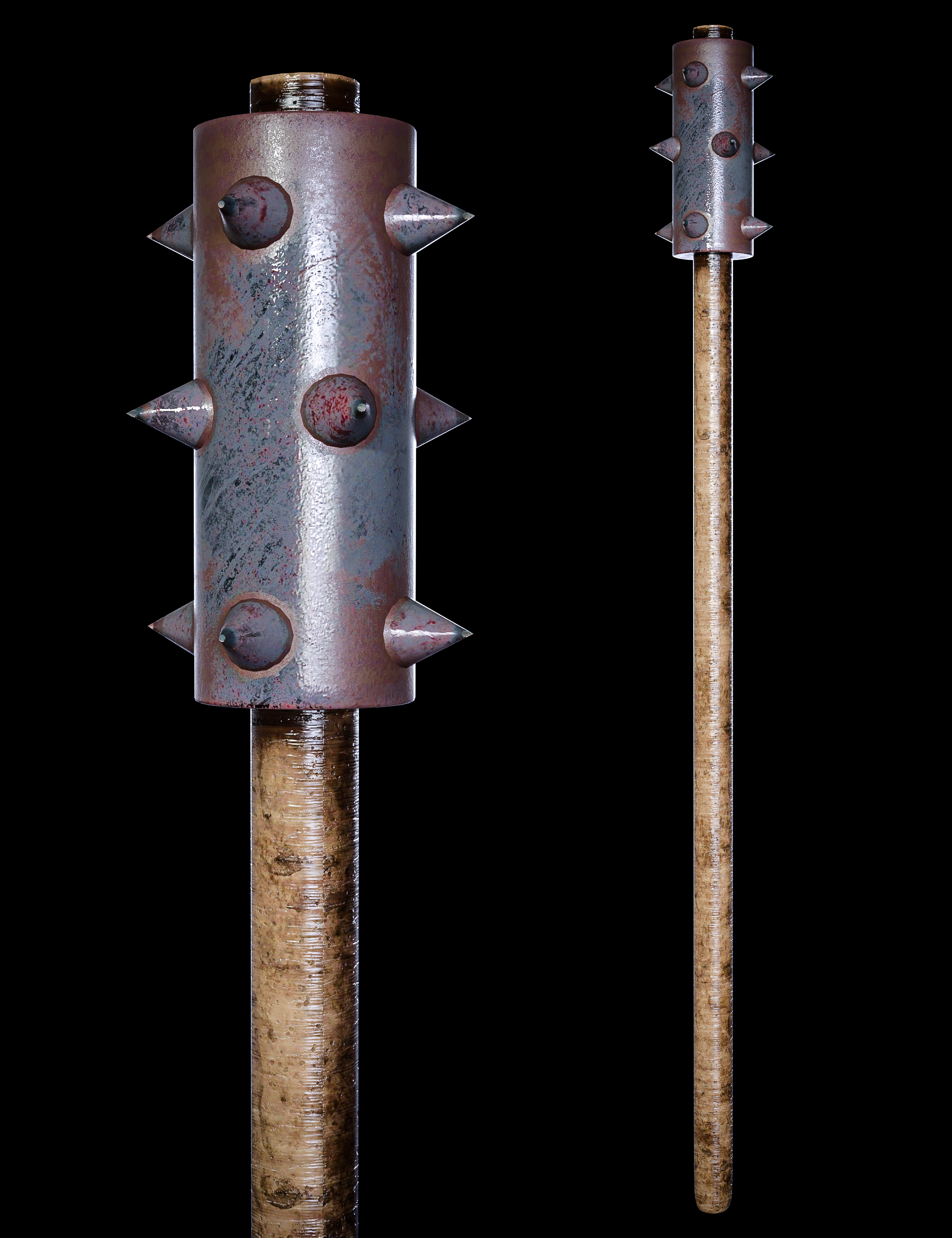 BW Wooden Mace Set 01 for Genesis 8 and 8.1 | Daz 3D