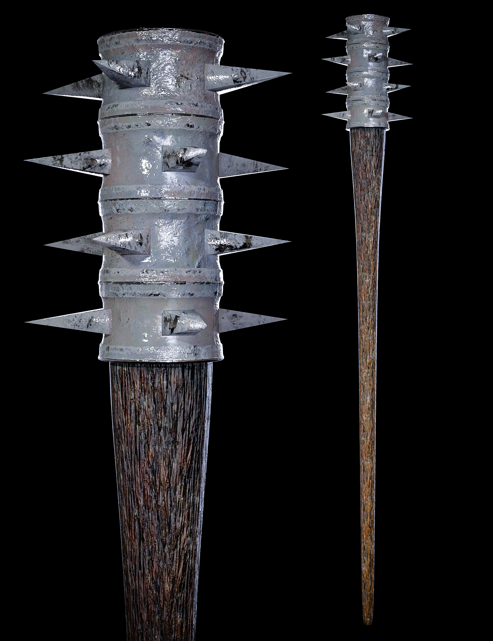 BW Wooden Mace Set 01 for Genesis 8 and 8.1 | Daz 3D