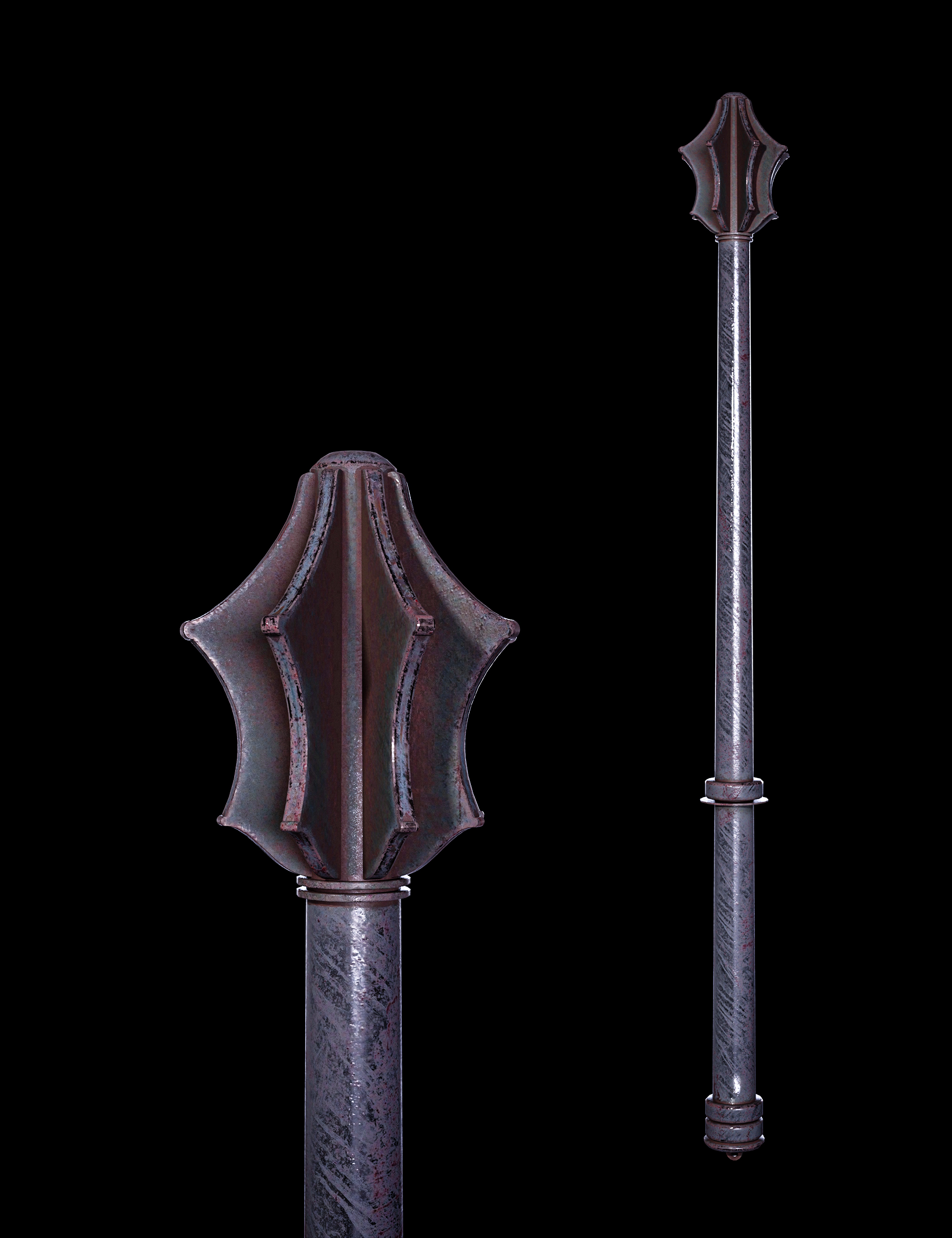 BW Iron Mace Set 03 for Genesis 8 and 8.1 | Daz 3D