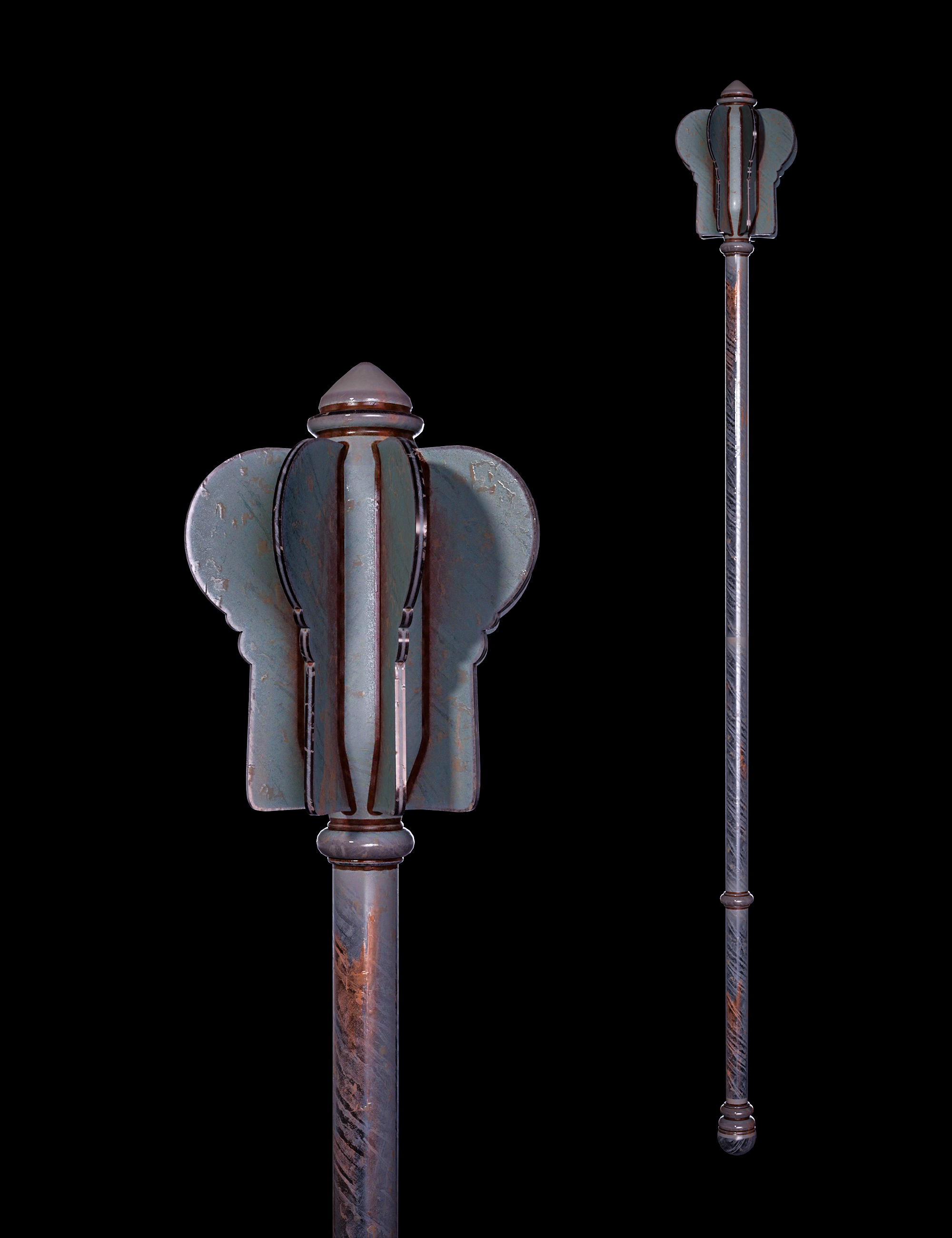 BW Iron Mace Set 03 for Genesis 8 and 8.1 | Daz 3D