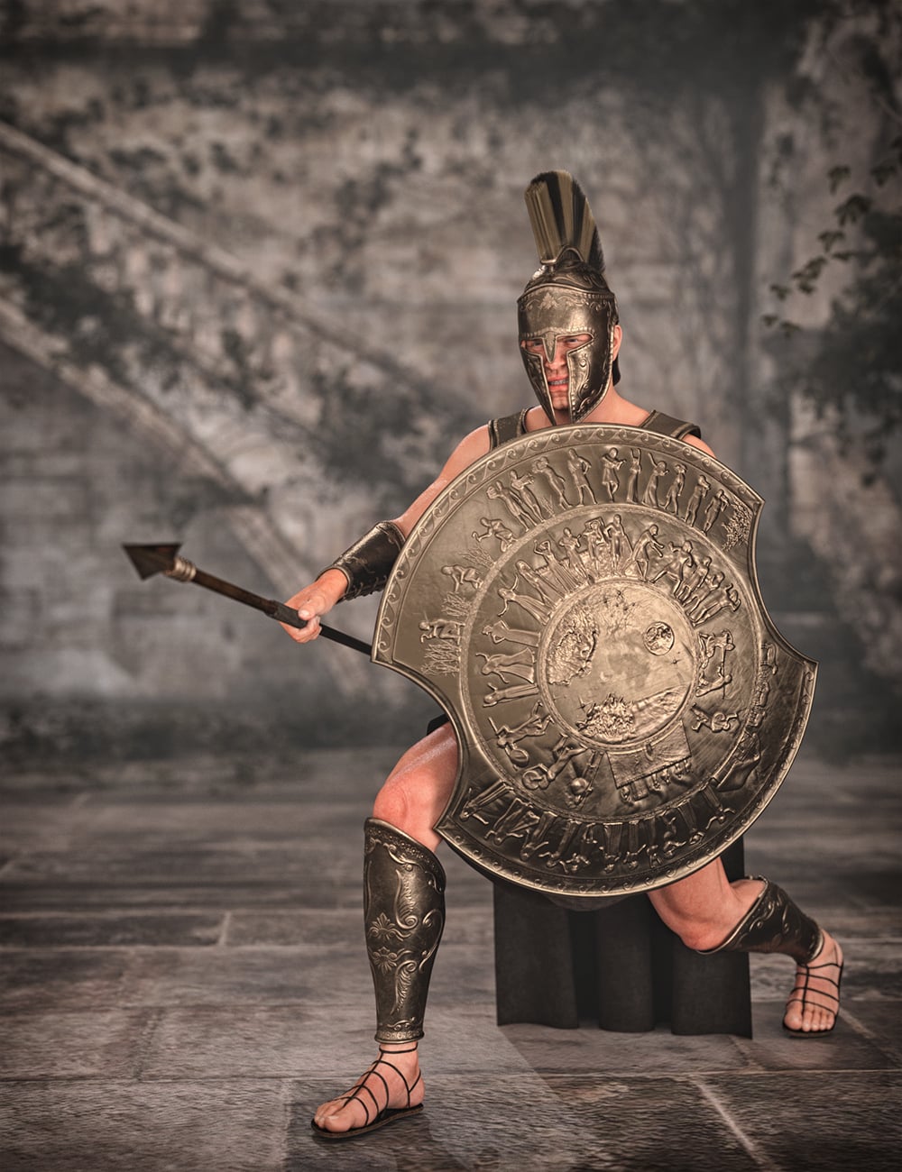 Achilles and the Myrmidons Armor Bundle | Daz 3D