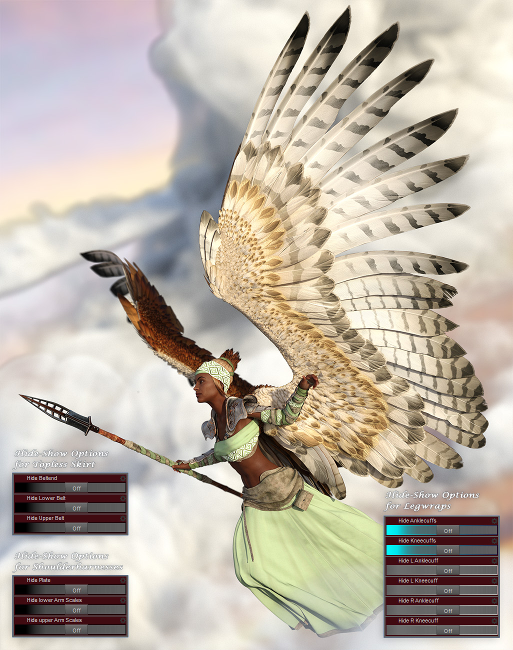 dForce Angeloi Outfit Bundle | Daz 3D