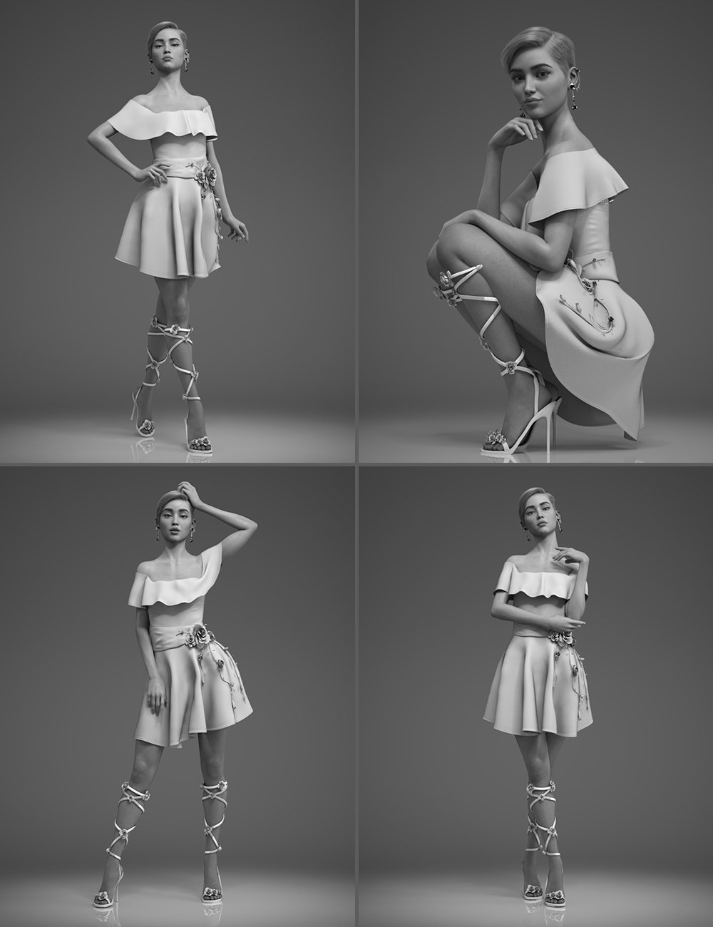 Coquette Pose Set For Genesis 81 Female Daz 3d