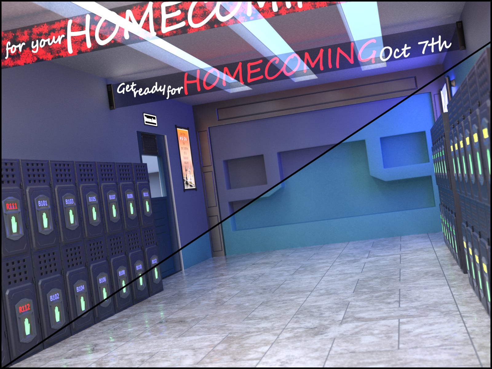 Future School Hallway | Daz 3D