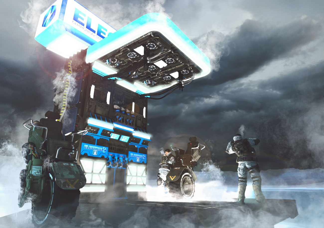 Sci-fi Charging Station Unit | Daz 3D