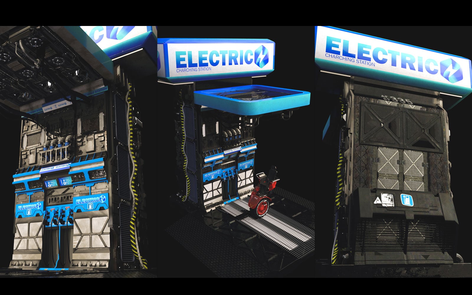 Sci-fi Charging Station Unit | Daz 3D