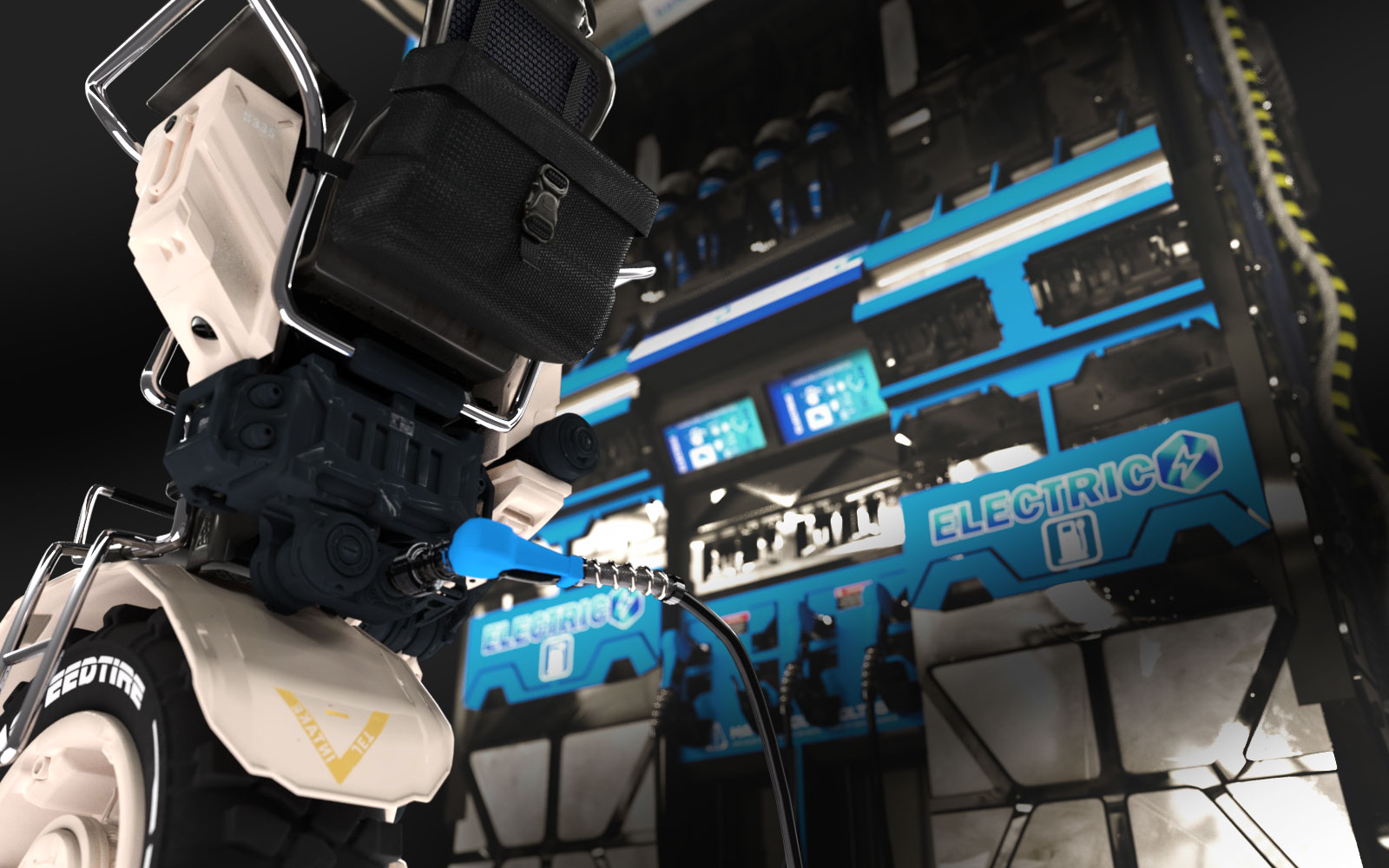 Sci-fi Charging Station Unit | Daz 3D