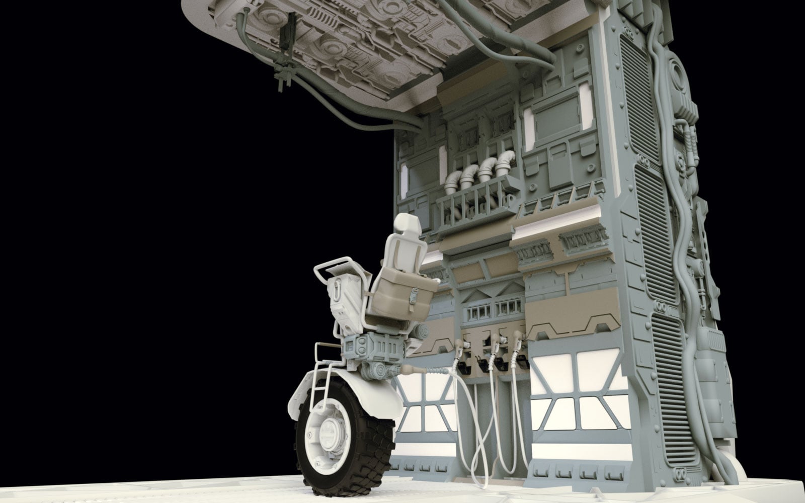 Sci-fi Charging Station Unit | Daz 3D