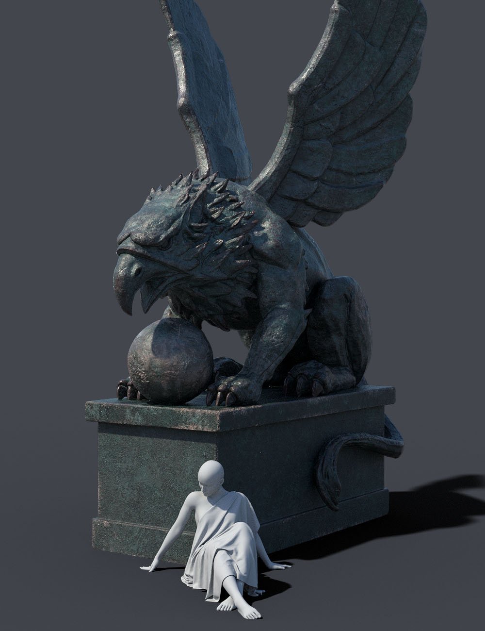 Griffin Statue | Daz 3D