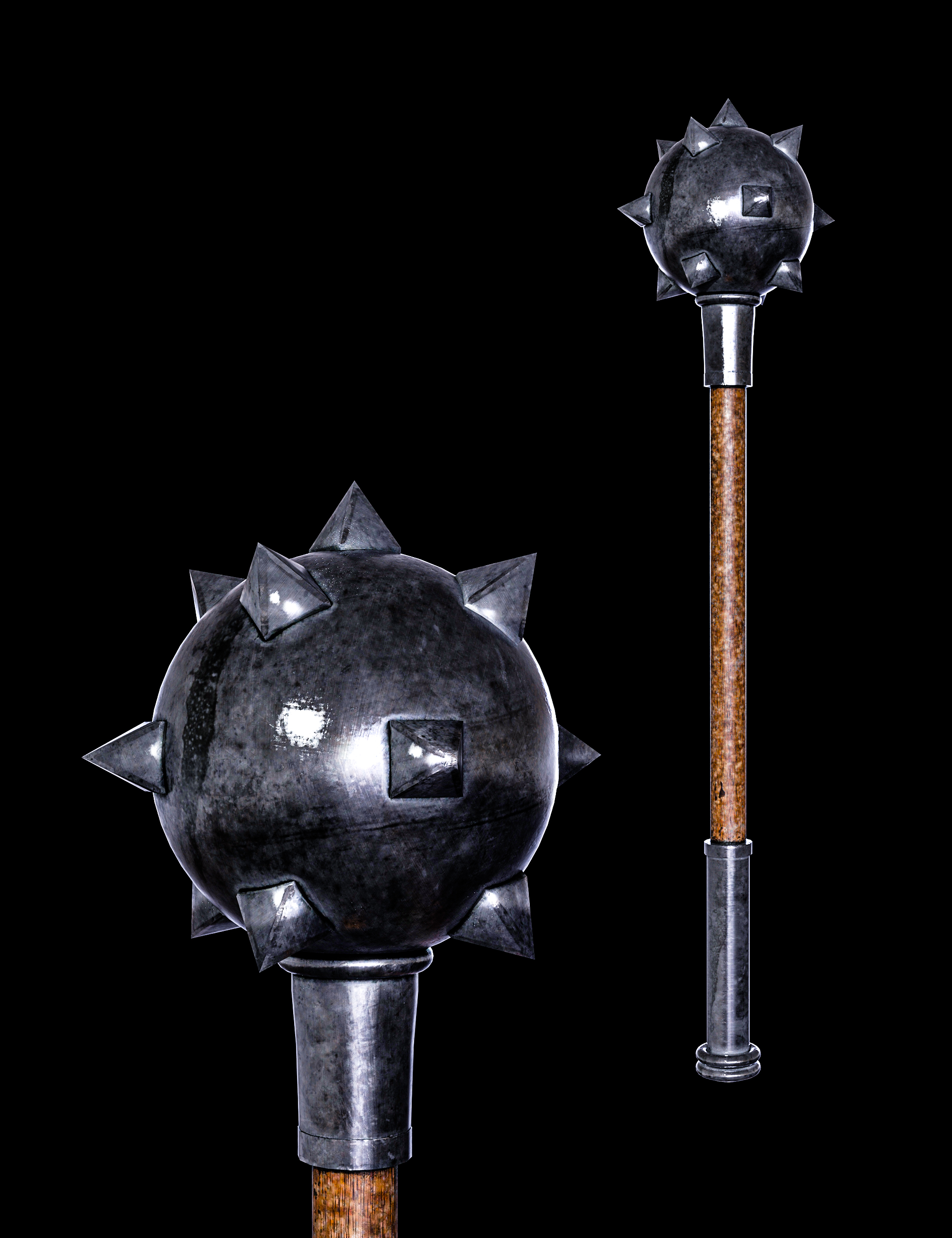 BW Wooden Mace Set 02 for Genesis 8 and 8.1 | Daz 3D