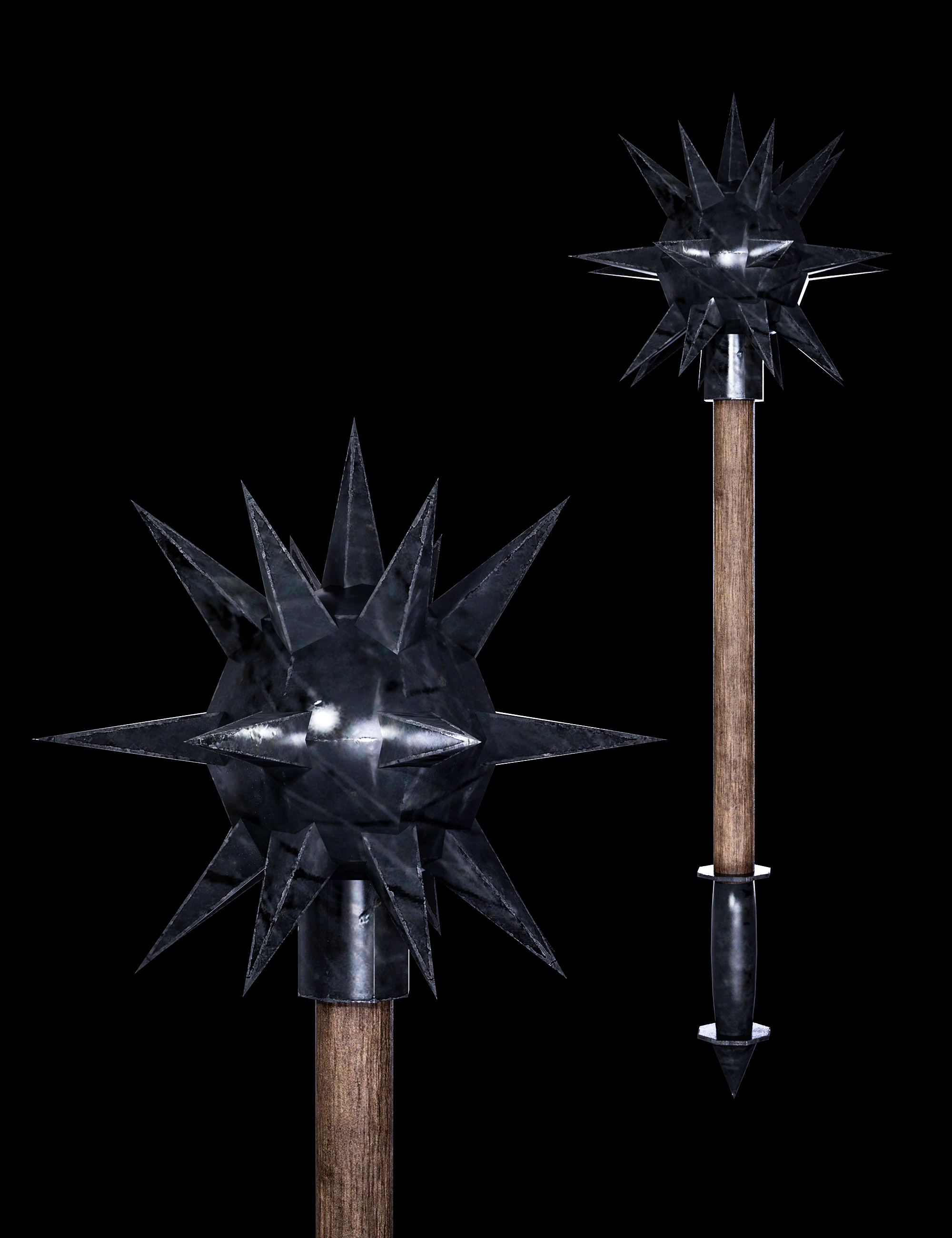 BW Wooden Mace Set 02 for Genesis 8 and 8.1 | Daz 3D