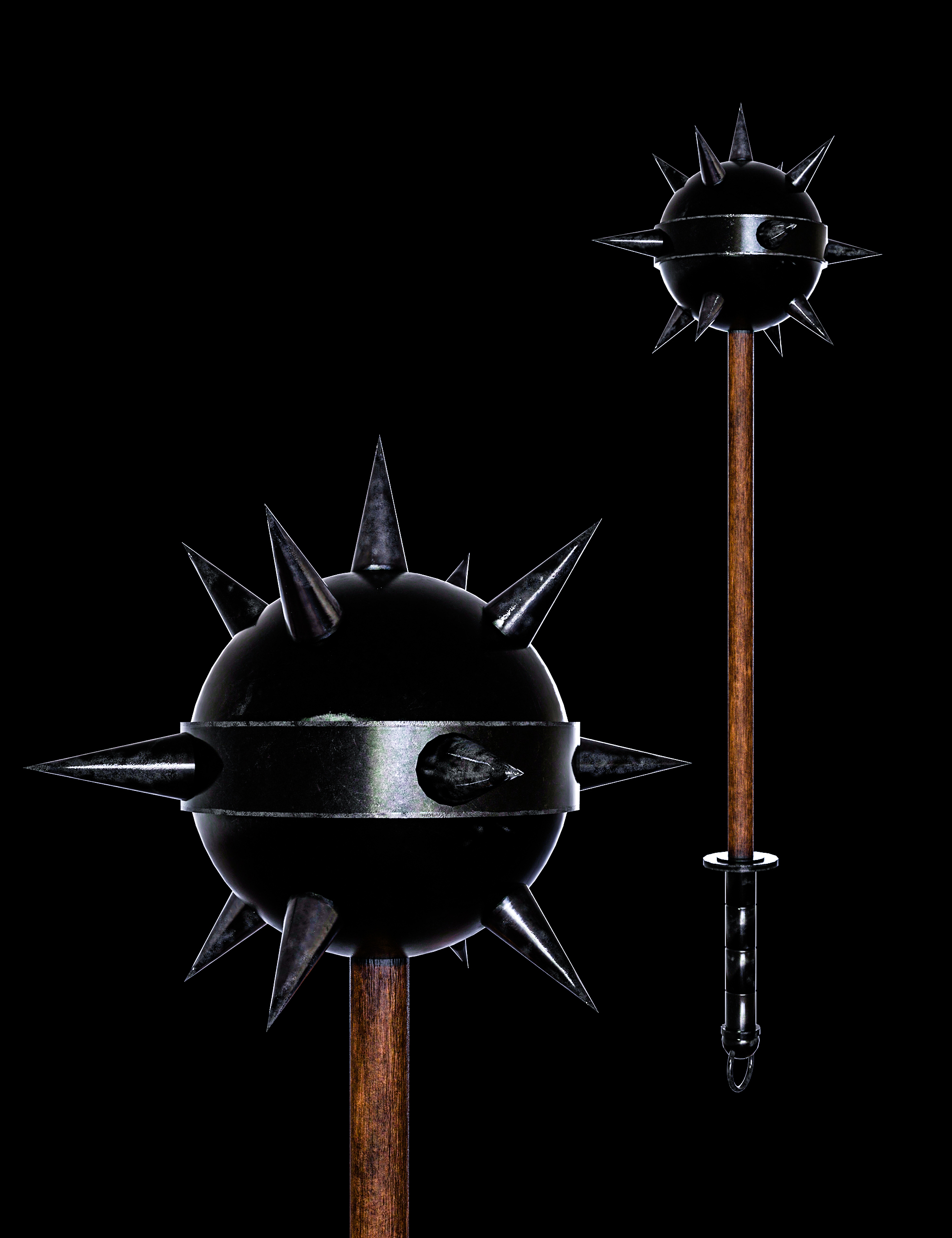 BW Wooden Mace Set 02 for Genesis 8 and 8.1 | Daz 3D
