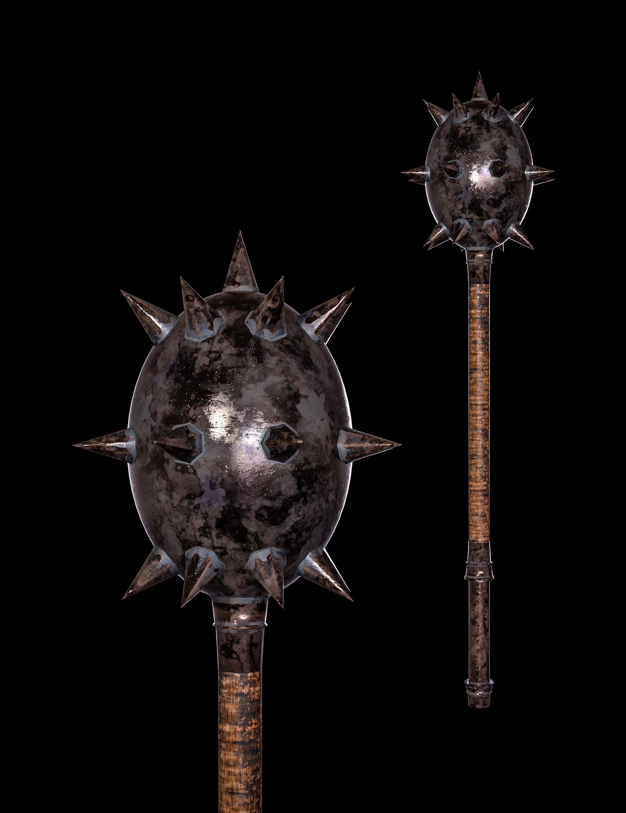 BW Wooden Mace Set 02 for Genesis 8 and 8.1 | Daz 3D