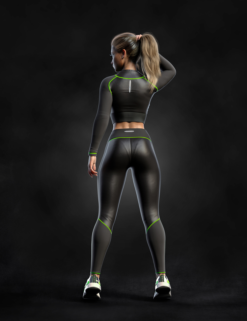 AJC Aero Fitness Outfit for Genesis 8 and 8.1 Females | Daz 3D