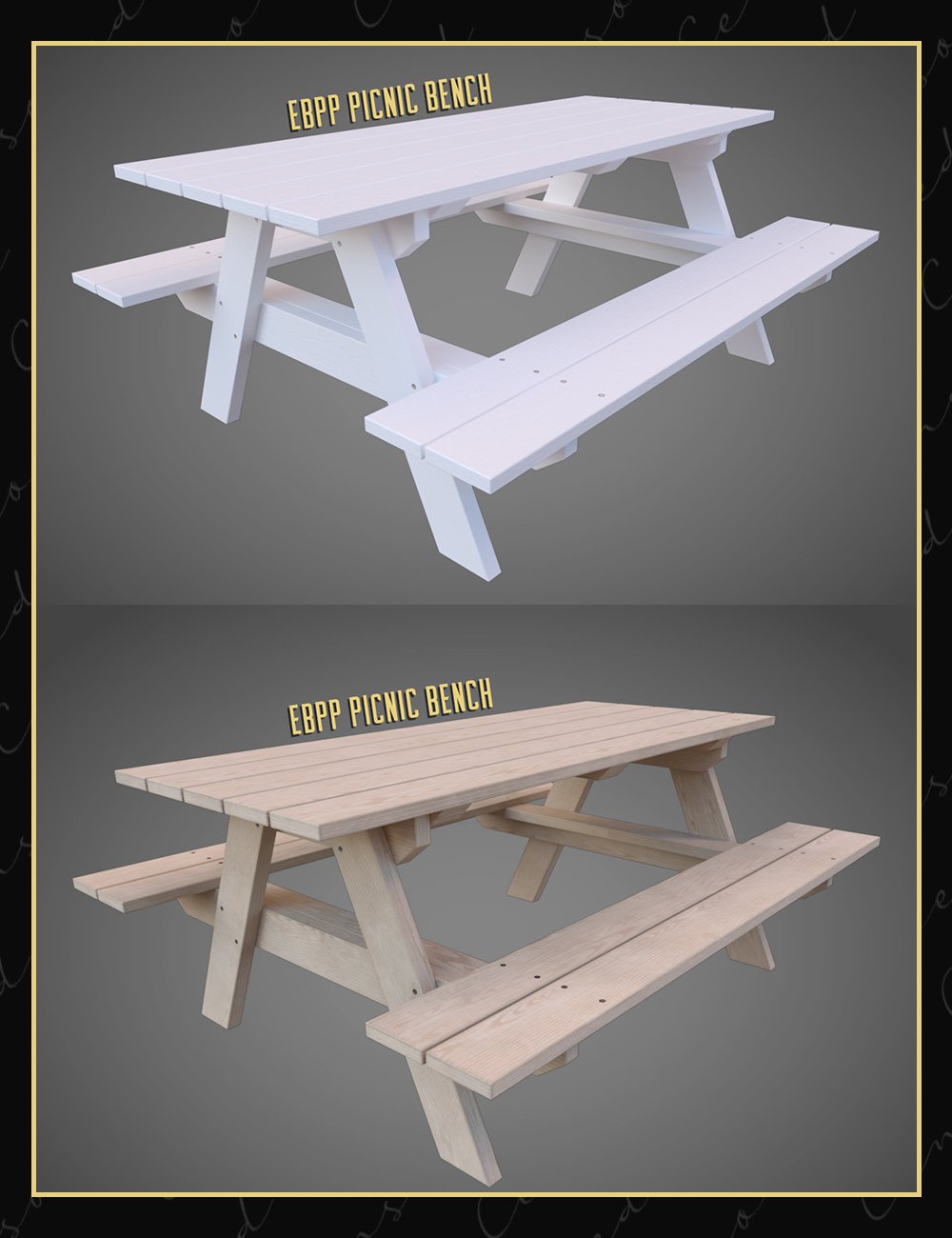 Everyday Bench Prop Pack | Daz 3D