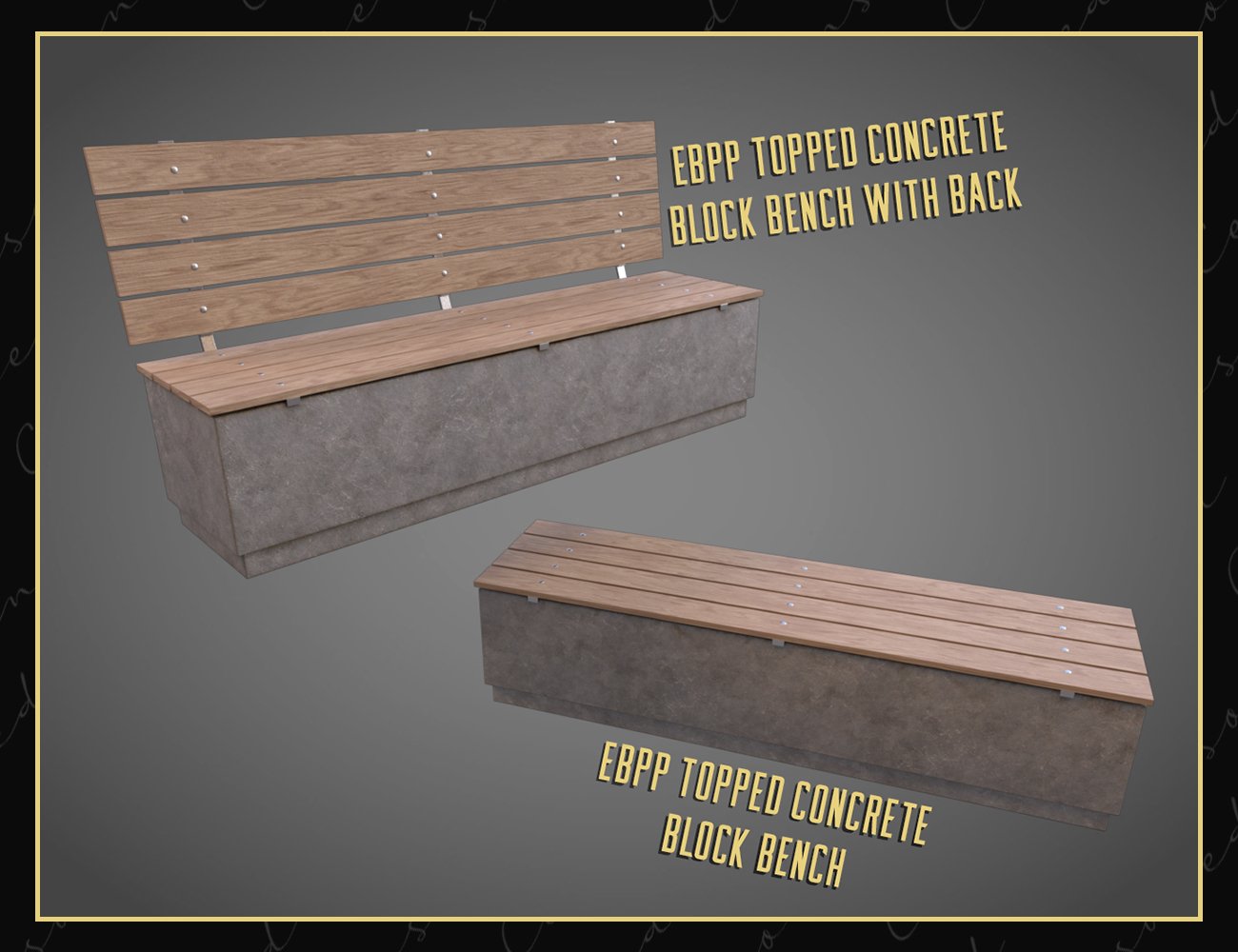 Everyday Bench Prop Pack | Daz 3D