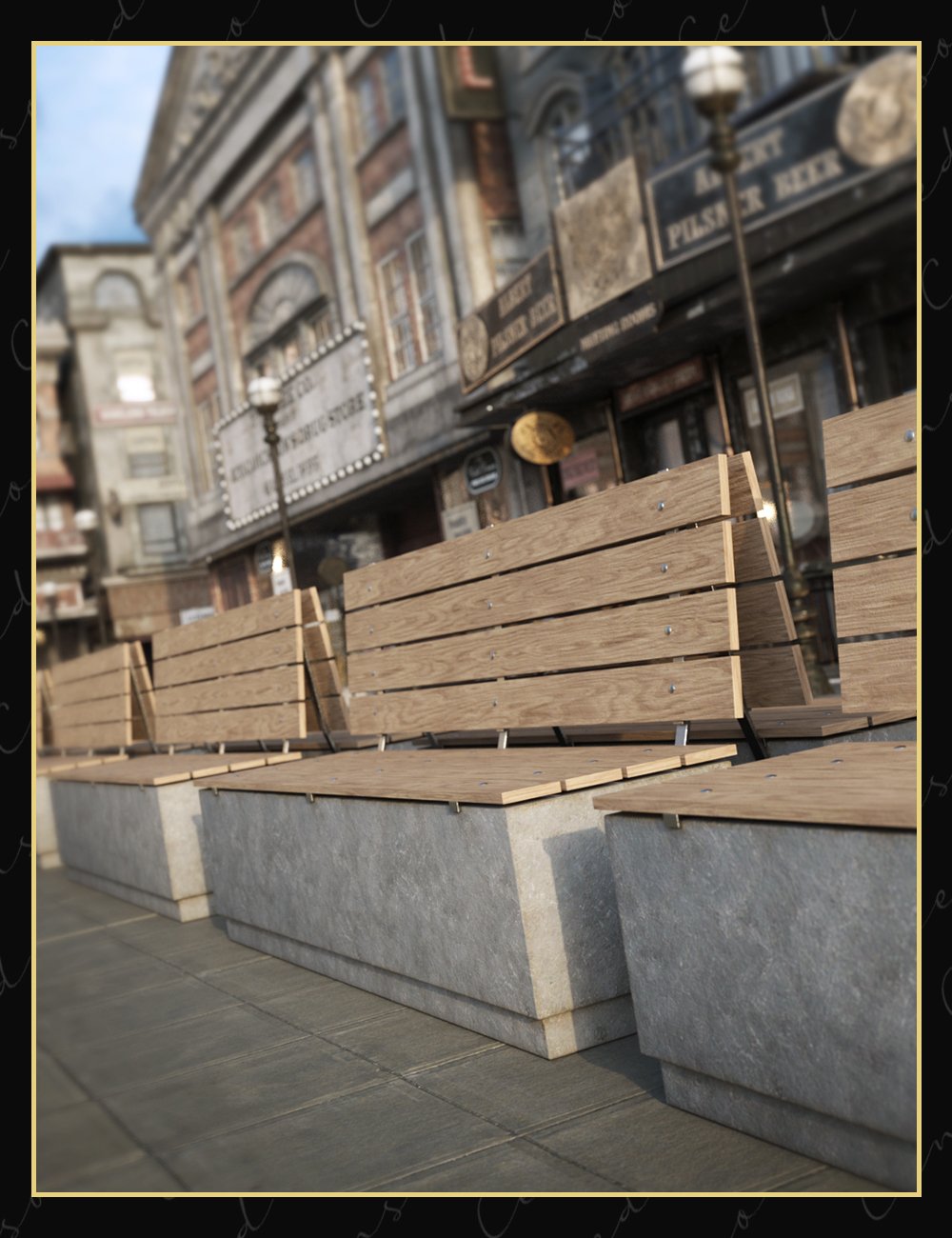 Everyday Bench Prop Pack | Daz 3D