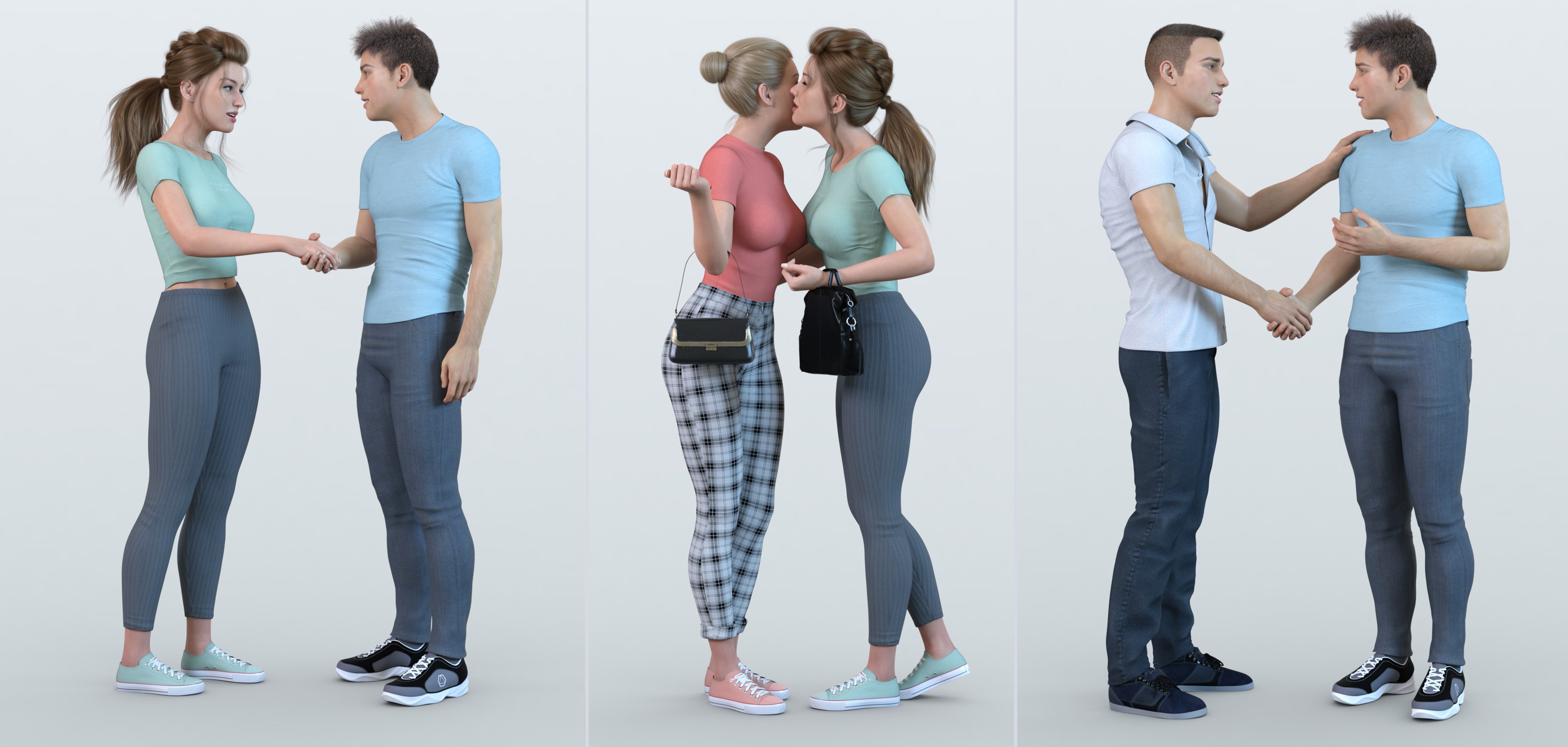 Z Greeting Poses Utility Collection for Genesis 8 and 8.1 | Daz 3D
