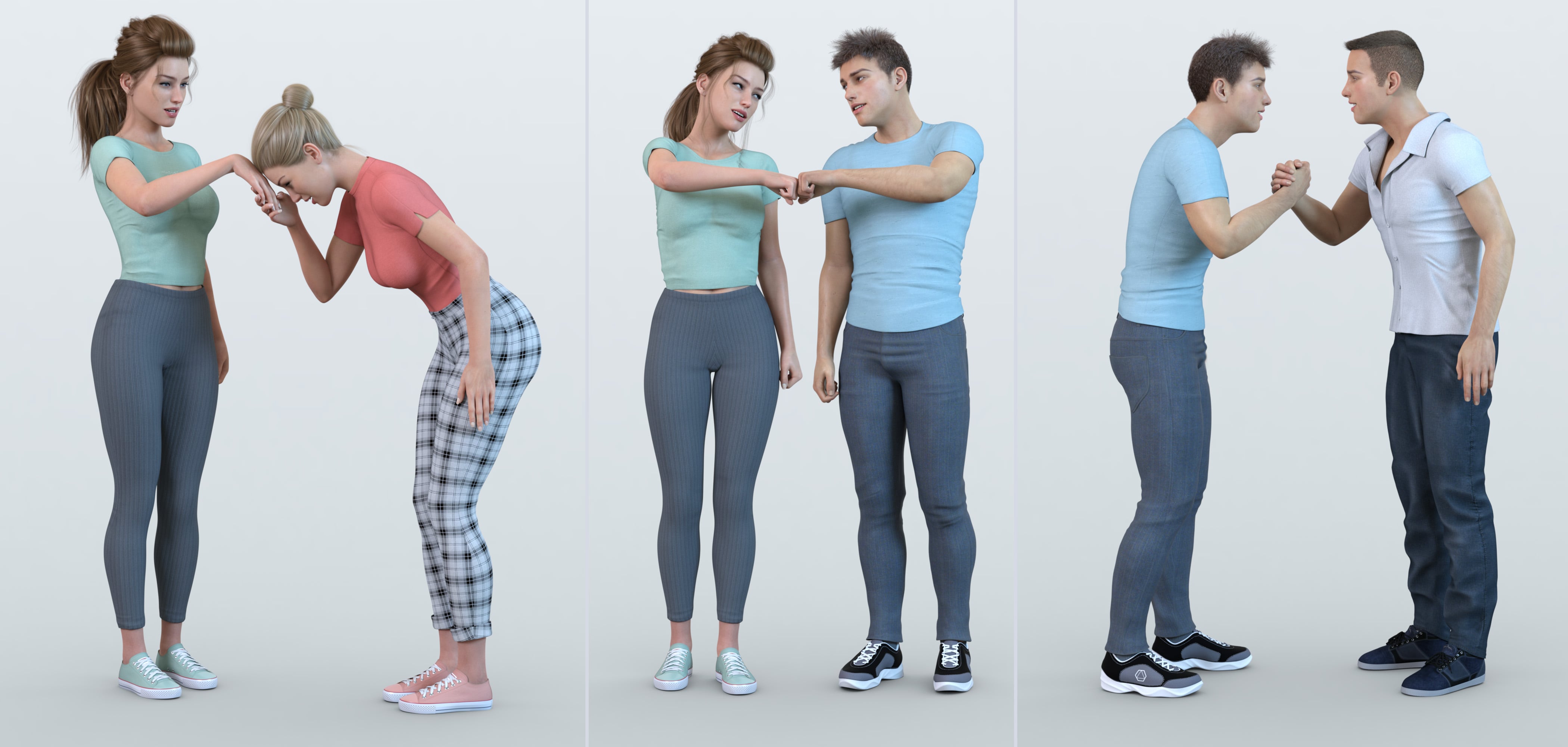 Z Greeting Poses Utility Collection for Genesis 8 and 8.1 | Daz 3D